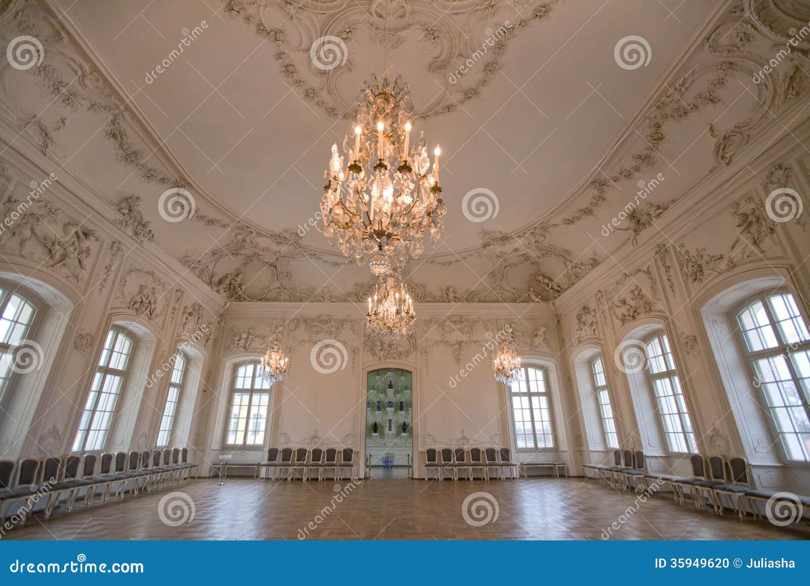 Interior in Rundale Palace stock photo. Image of elizabeth - 35949620