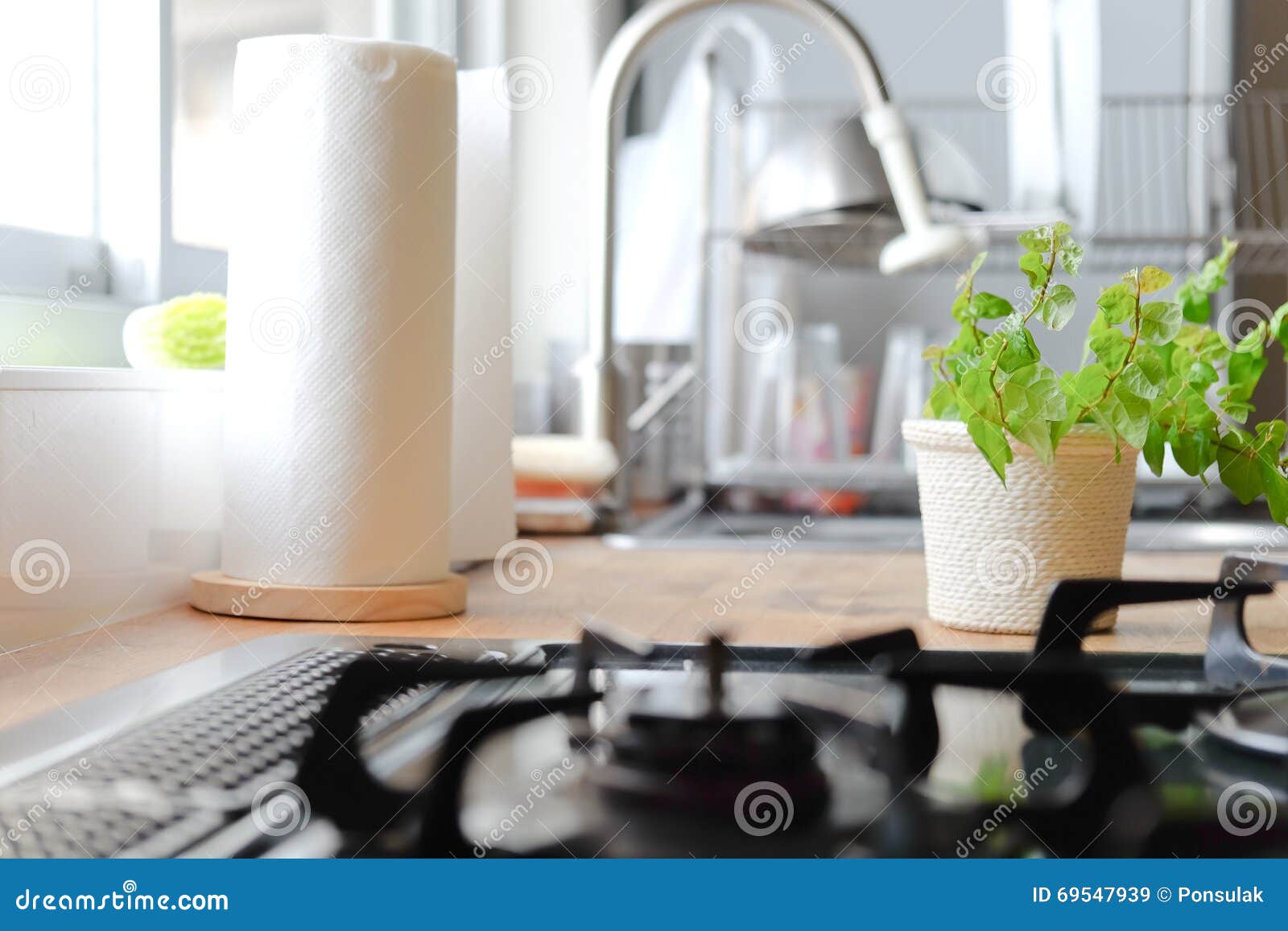 Interior of rural kitchen stock image. Image of steel - 69547939