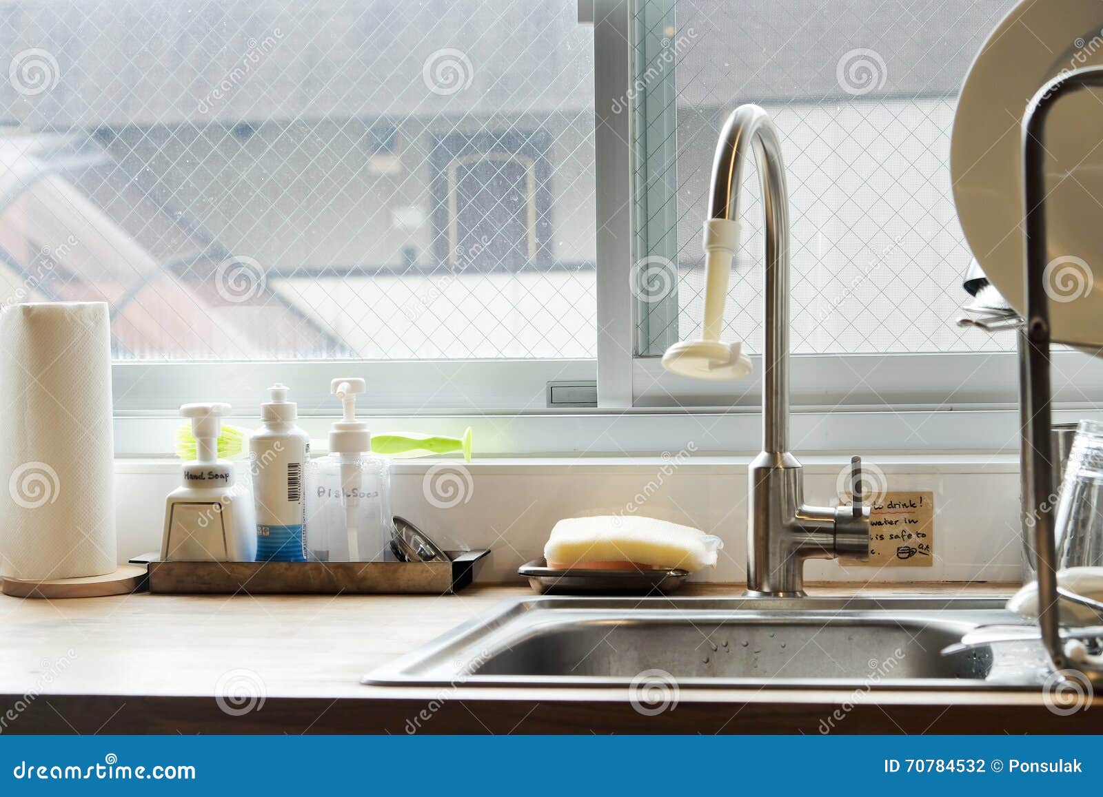 Interior of rural kitchen stock photo. Image of faucet - 70784532