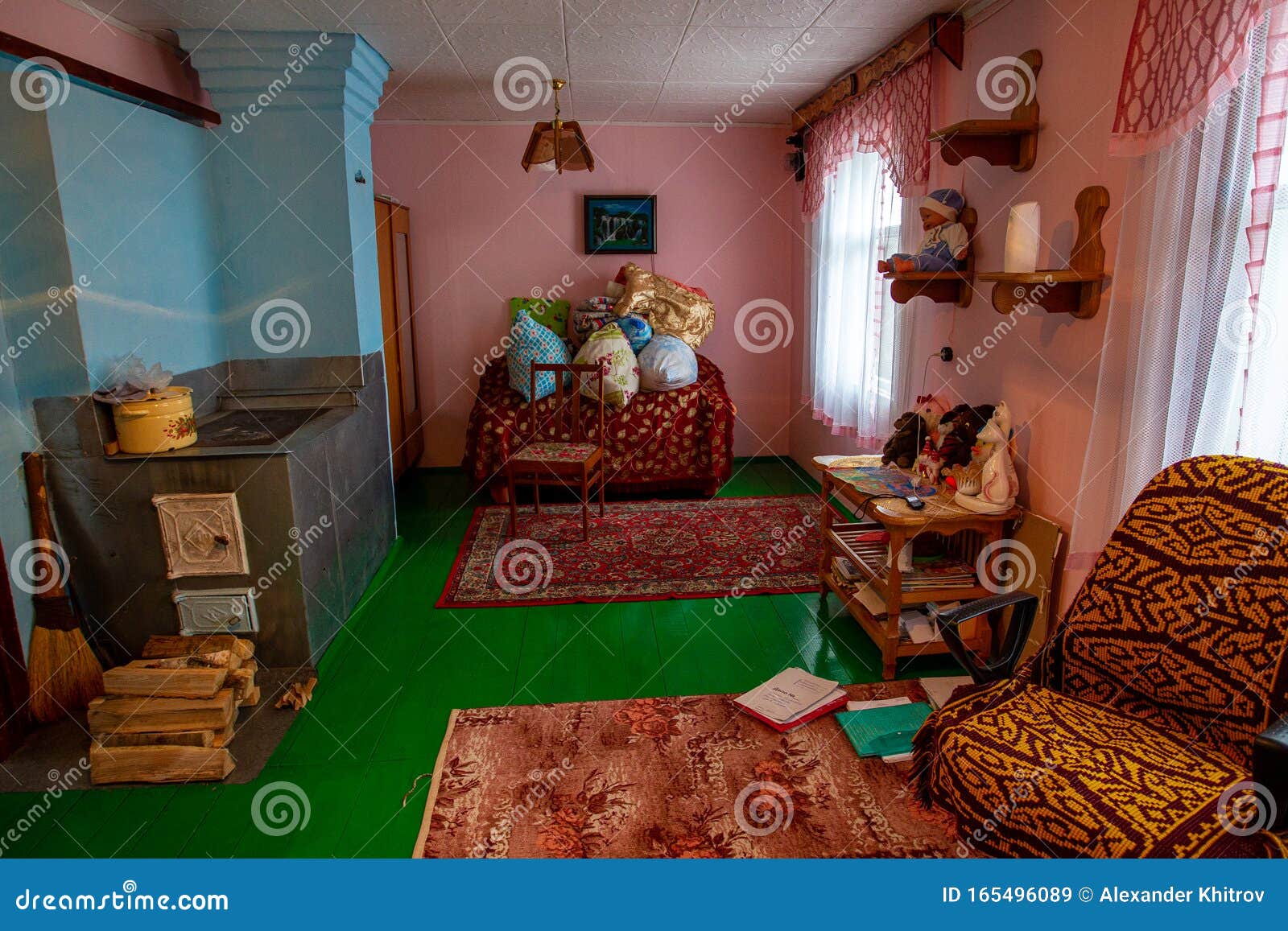 The Interior of the Russian Hut. Stock Image - Image of exterior, roof ...