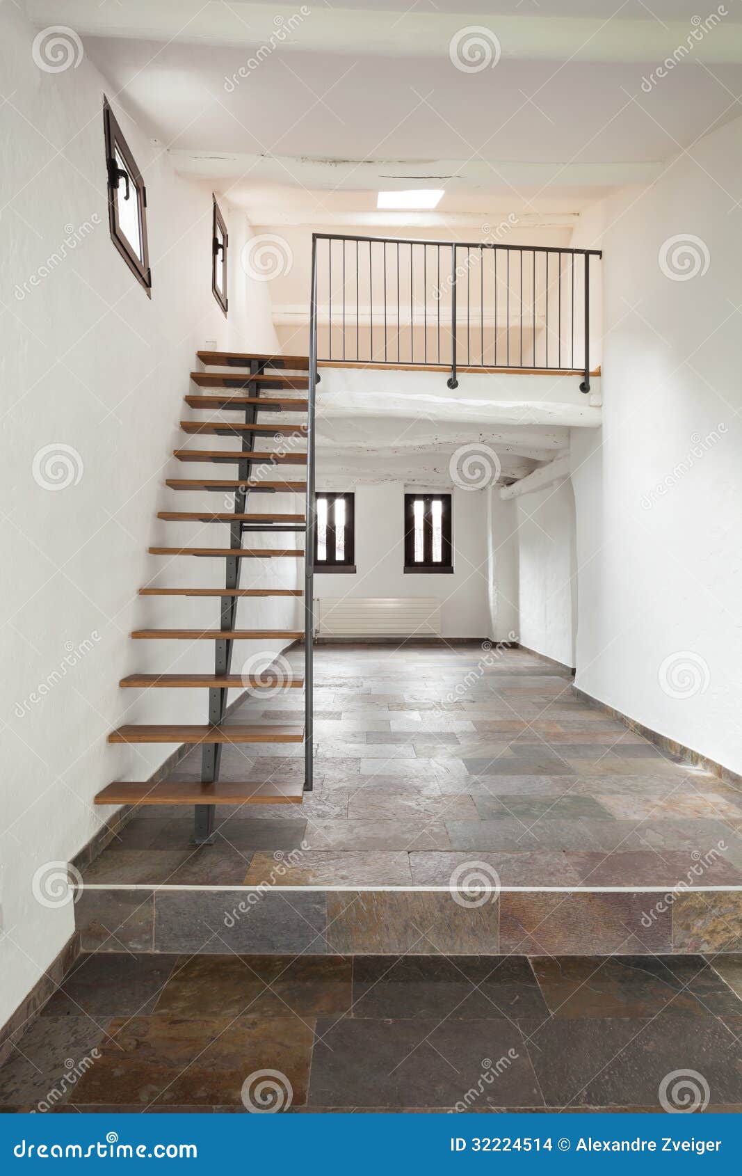 Interior Rustic House, Stairs Stock Photo - Image of loft, indoor: 32224514