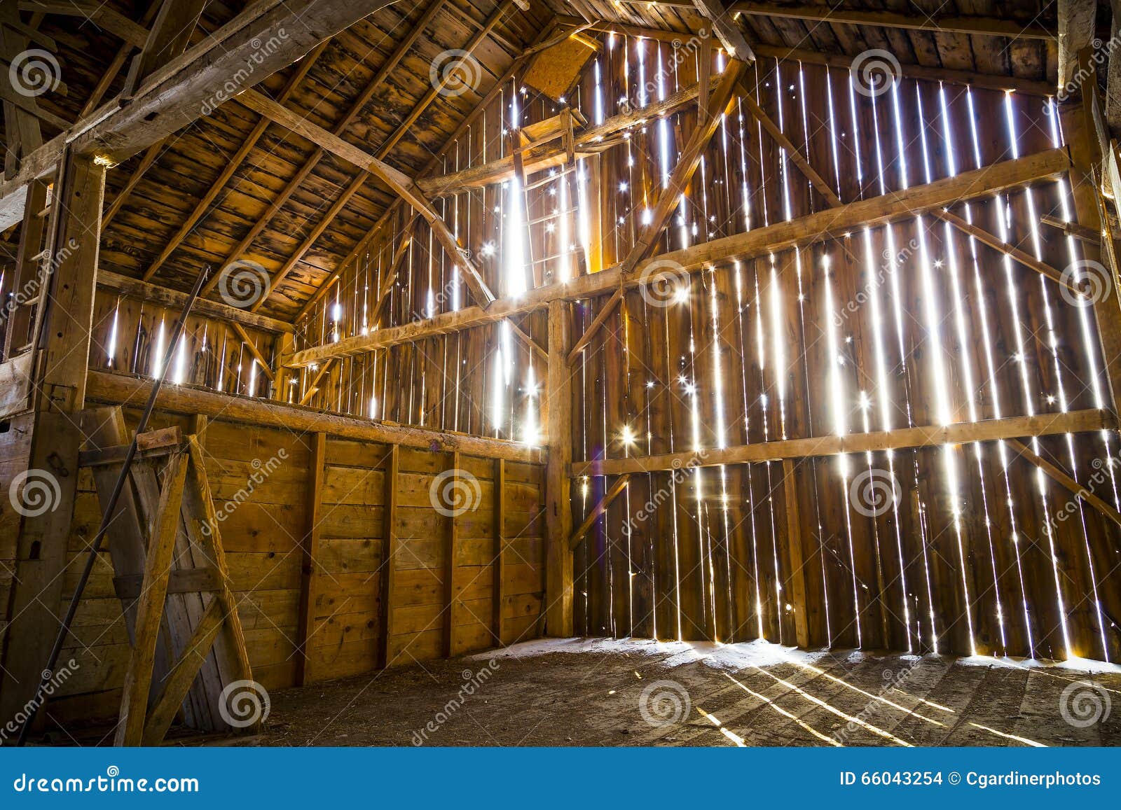 Interior of a Rustic Old Barn Stock Photo - Image of agriculture ...