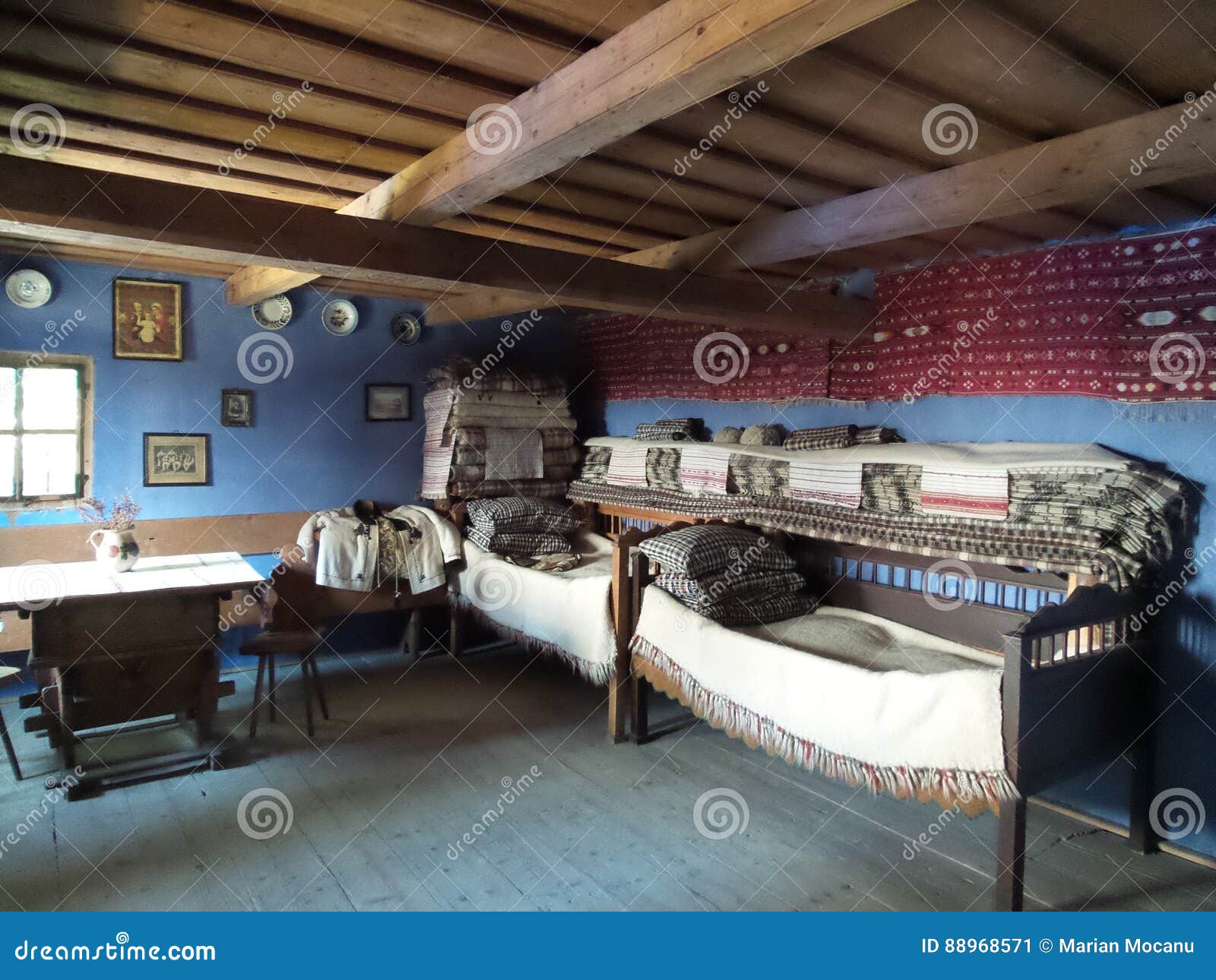 Interior Rustic Romanian House Stock Image - Image of europe, couch ...