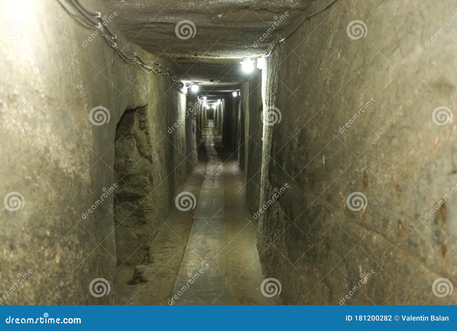Interior of a salt mine. stock photo. Image of mineral - 181200282