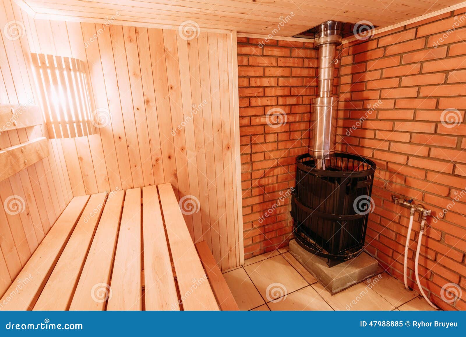 Interior of the Sauna stock image. Image of fixture, equipment - 47988885