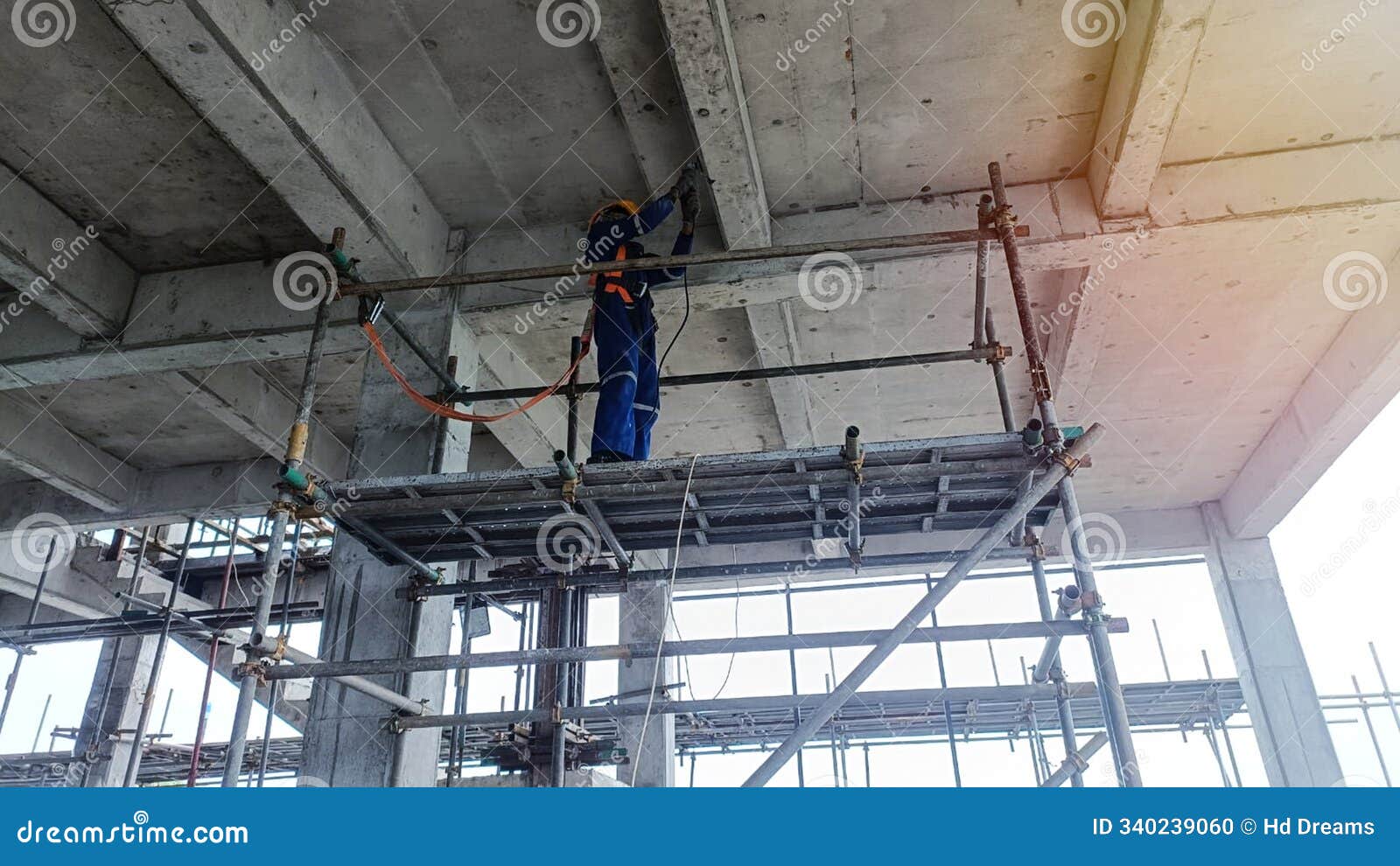 Interior Scaffolding Work stock photo. Image of project - 340239060
