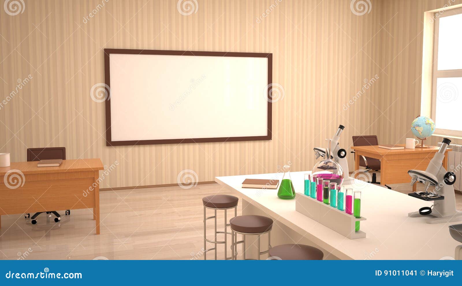 Interior of Scientific Laboratory. Stock Image - Image of glassware ...