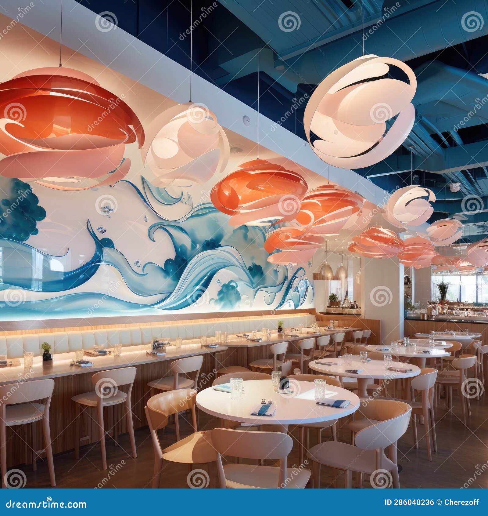 The Interior of the Seafood Restaurant Stock Photo - Image of ...