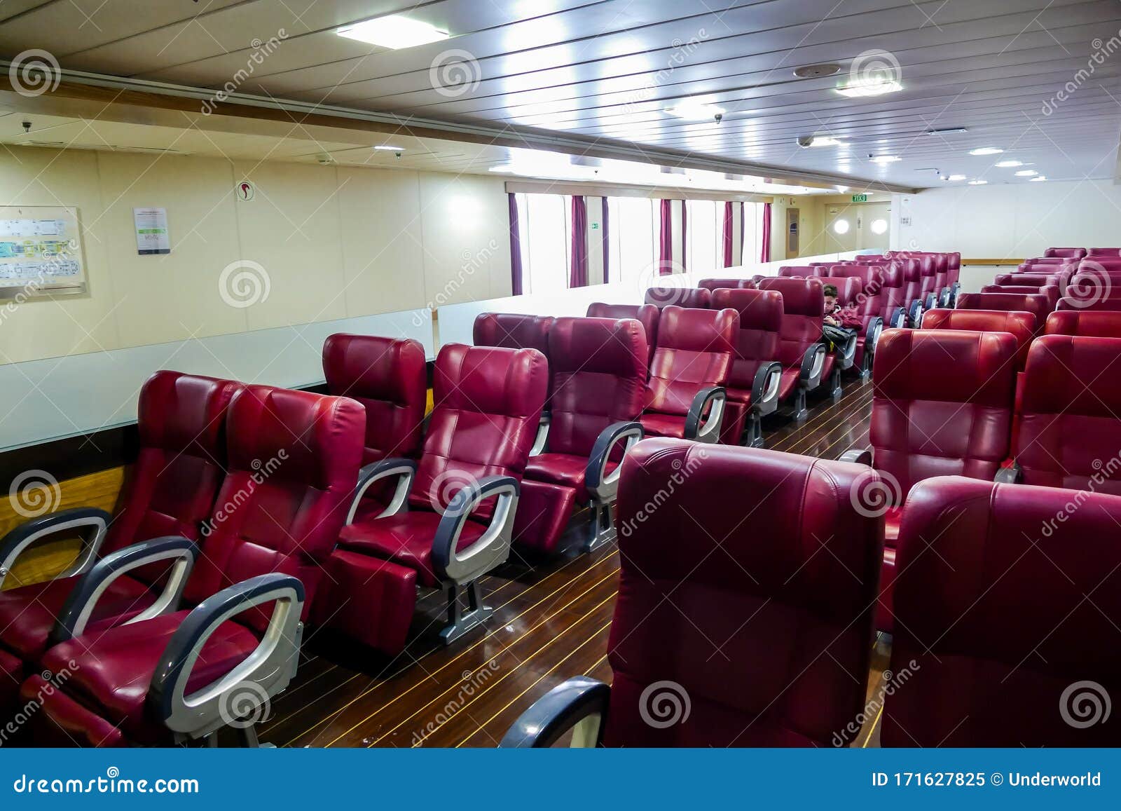 Interior Seating of a Modern Sea Ferry Boat Stock Image - Image of ...
