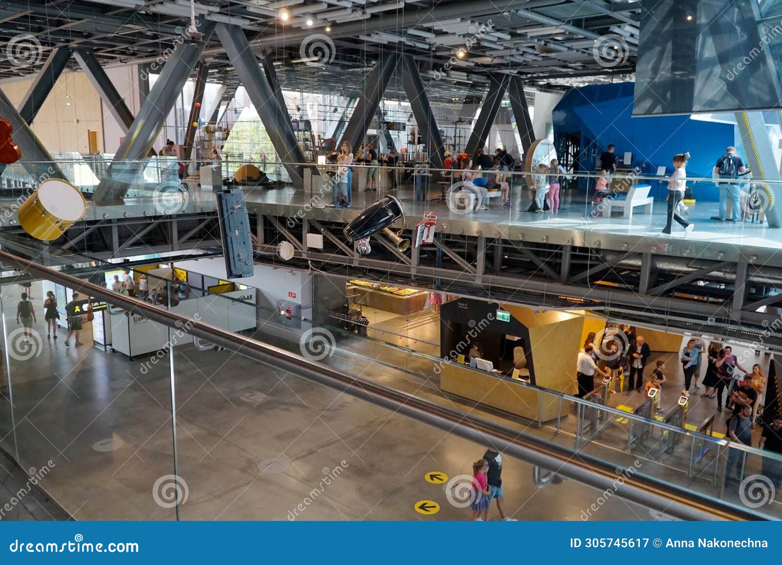 Interior of the Second Floor at the Copernicus Science Center in Warsaw ...