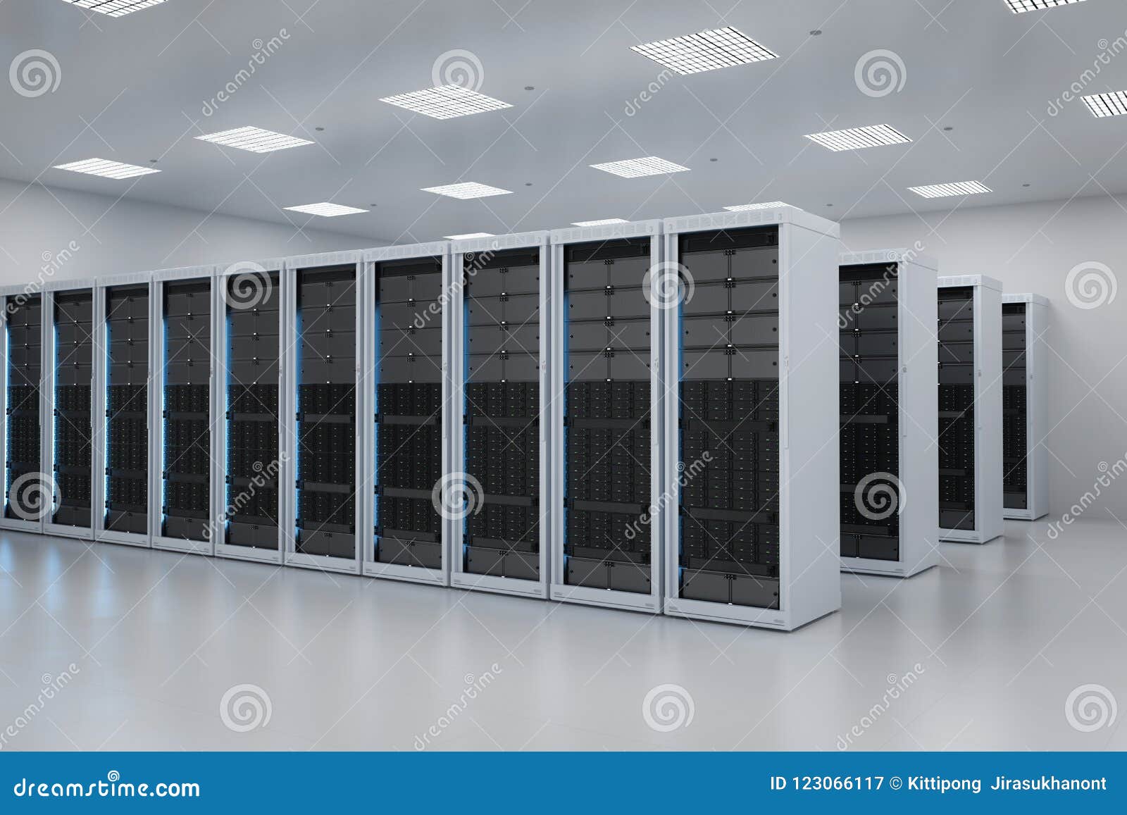 Interior server room stock illustration. Illustration of digital ...