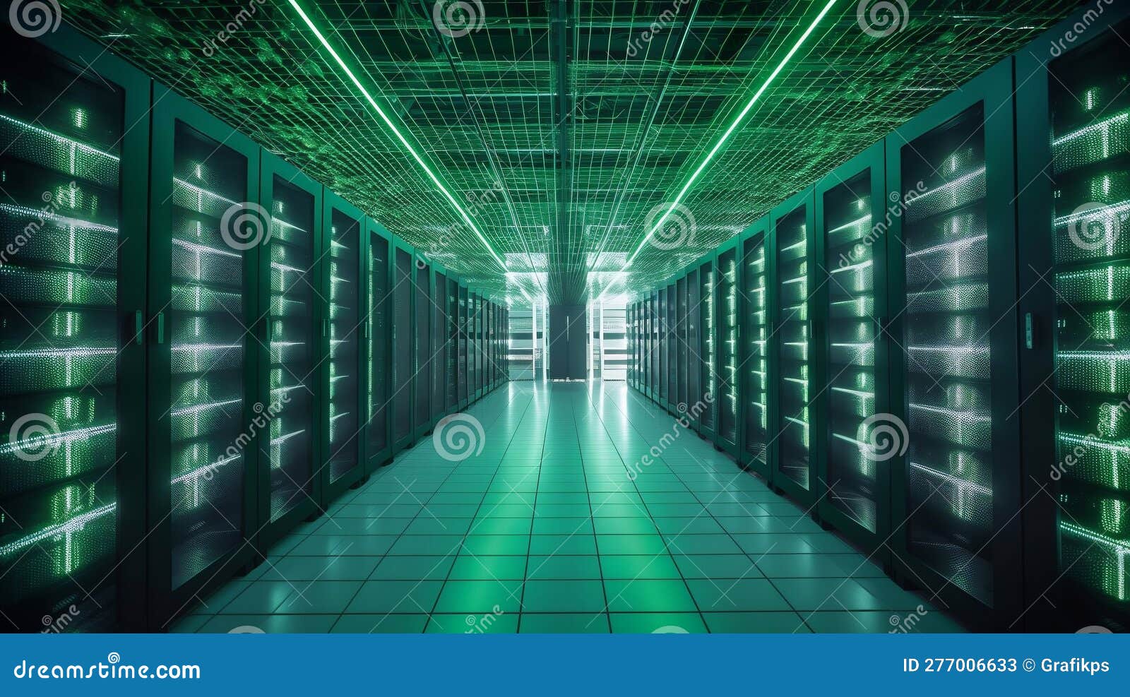 Interior of a Server Room, Where Server Towers are Visible on the Left ...