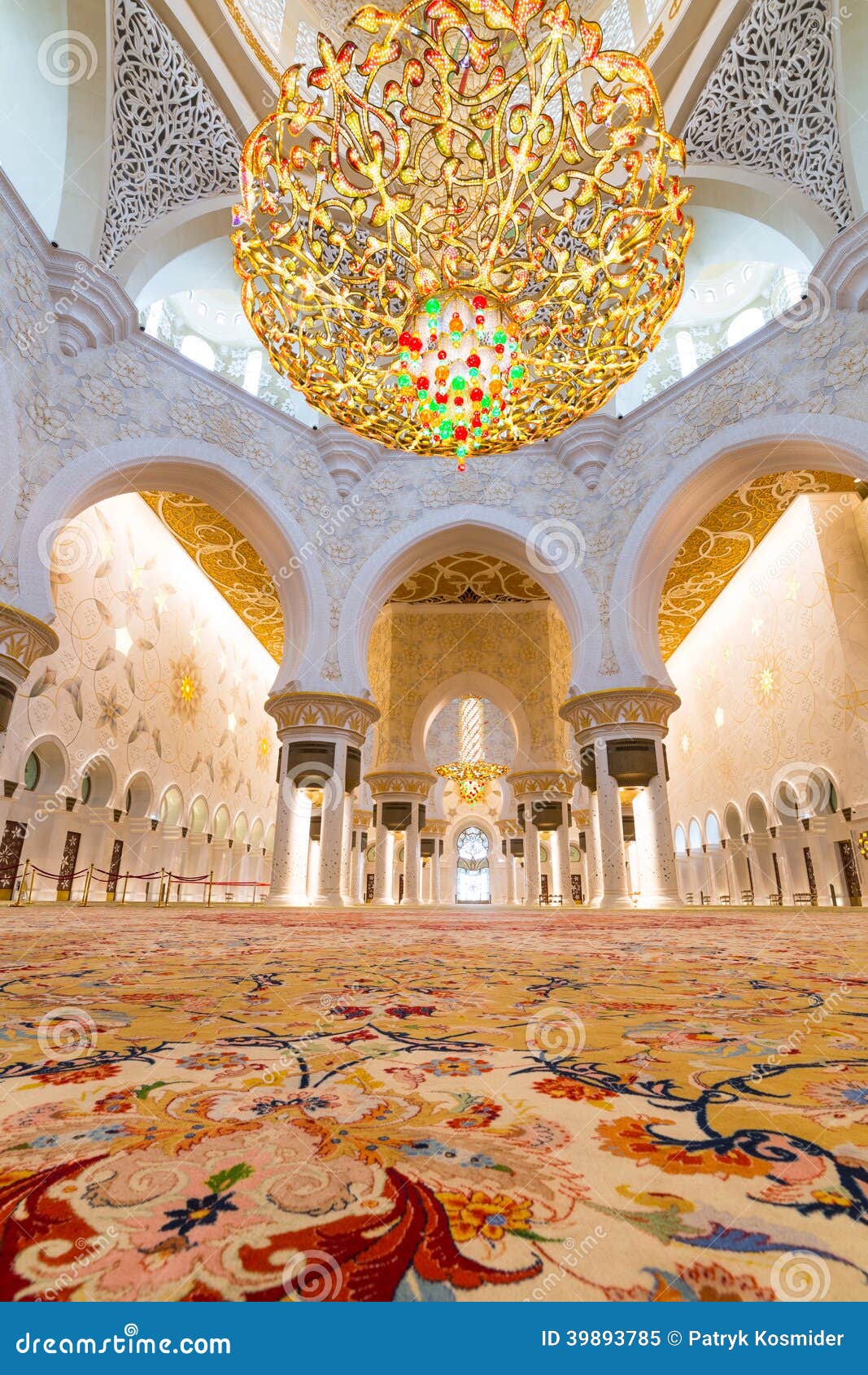 Interior of Sheikh Zayed Grand Mosque in Abu Dhabi Editorial Image ...