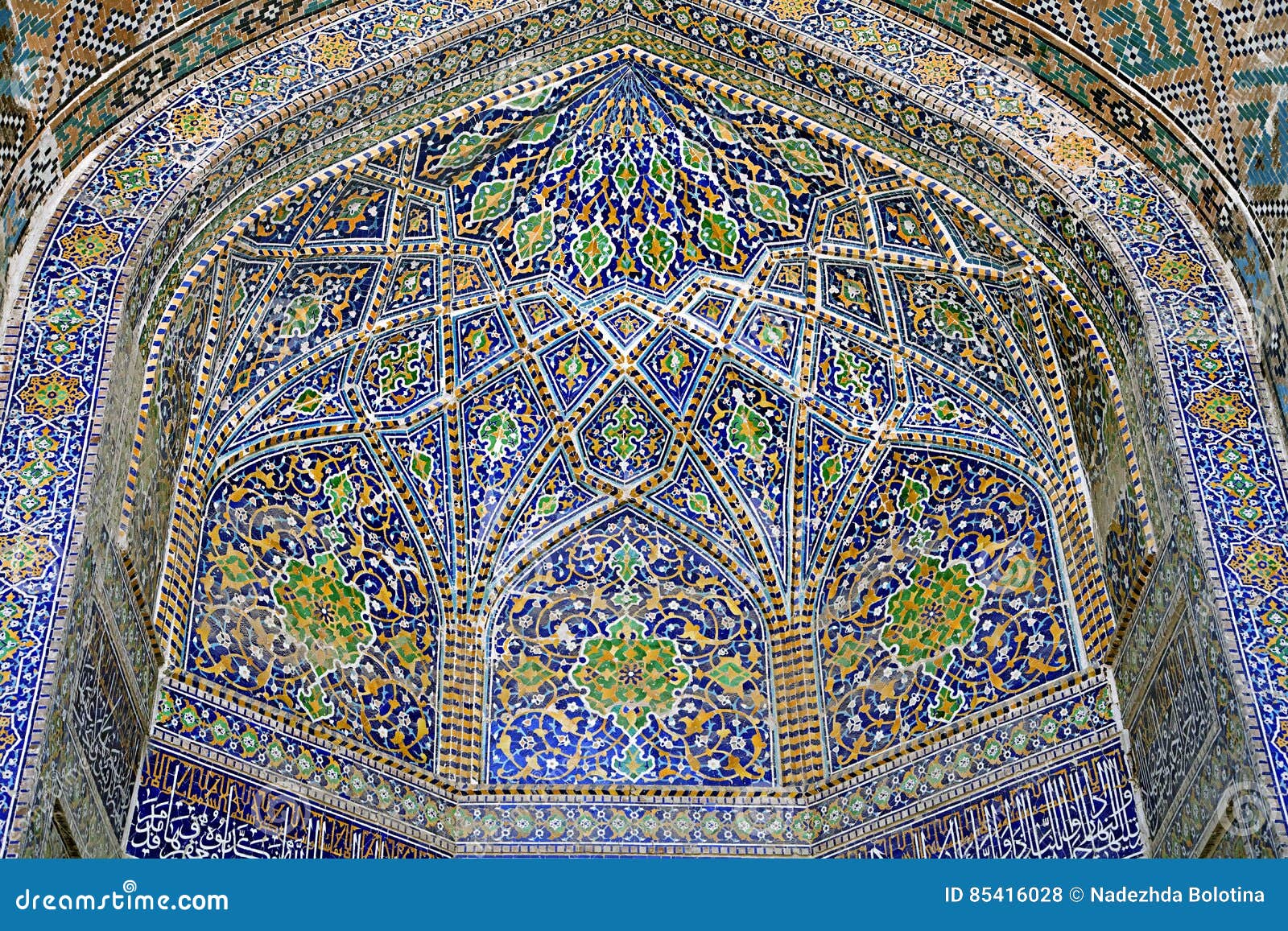 Interior of Sherdor Madrasah in Samarkand Editorial Stock Photo - Image ...