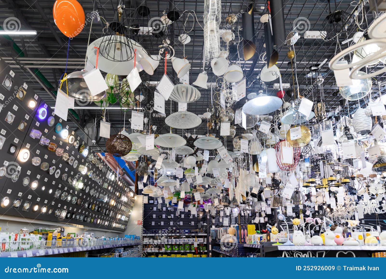 Interior of a Shop Selling Lamps and Chandeliers Stock Image - Image of ...