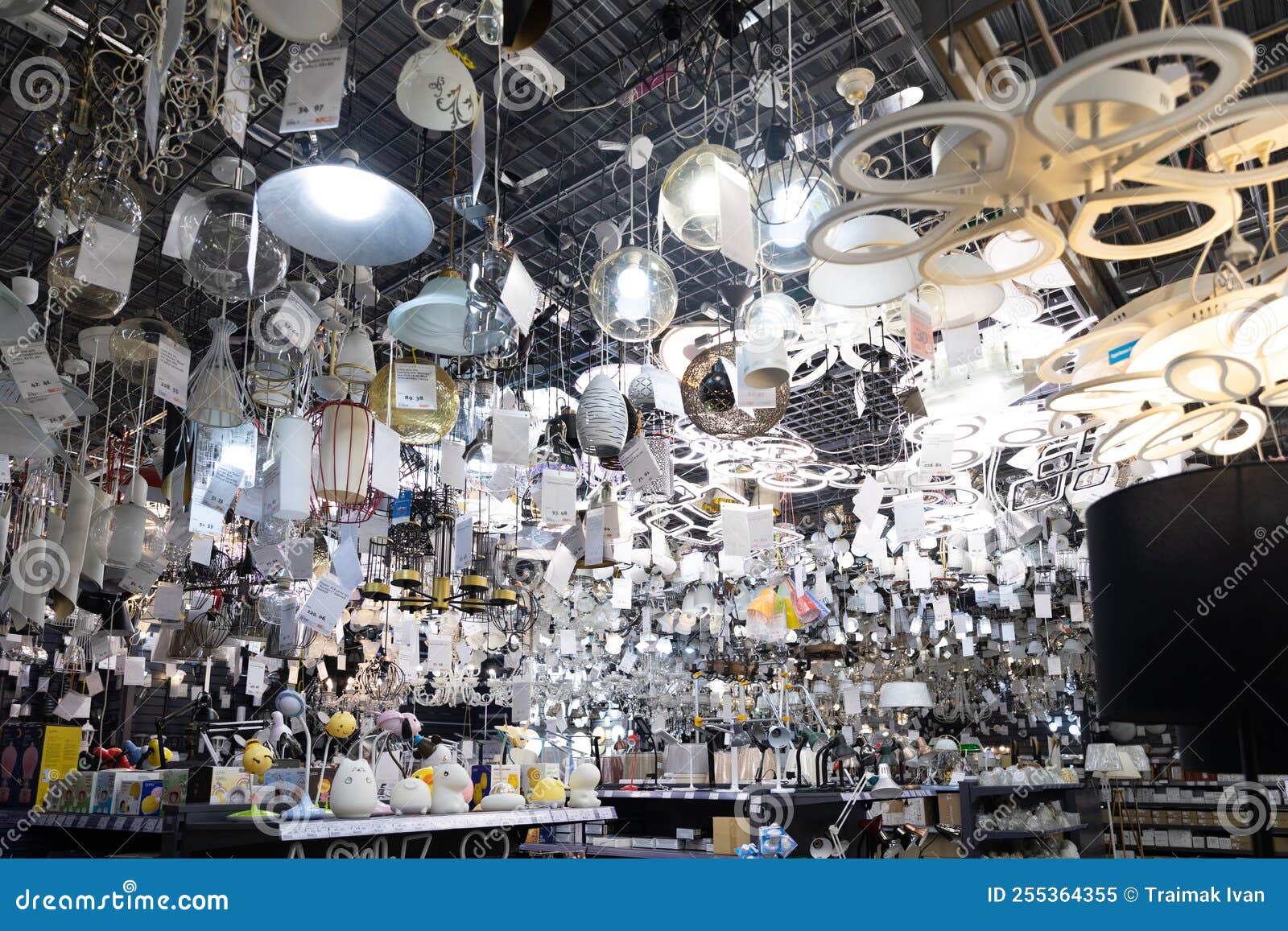 Interior of a Shop Selling Lamps and Chandeliers Stock Image - Image of ...
