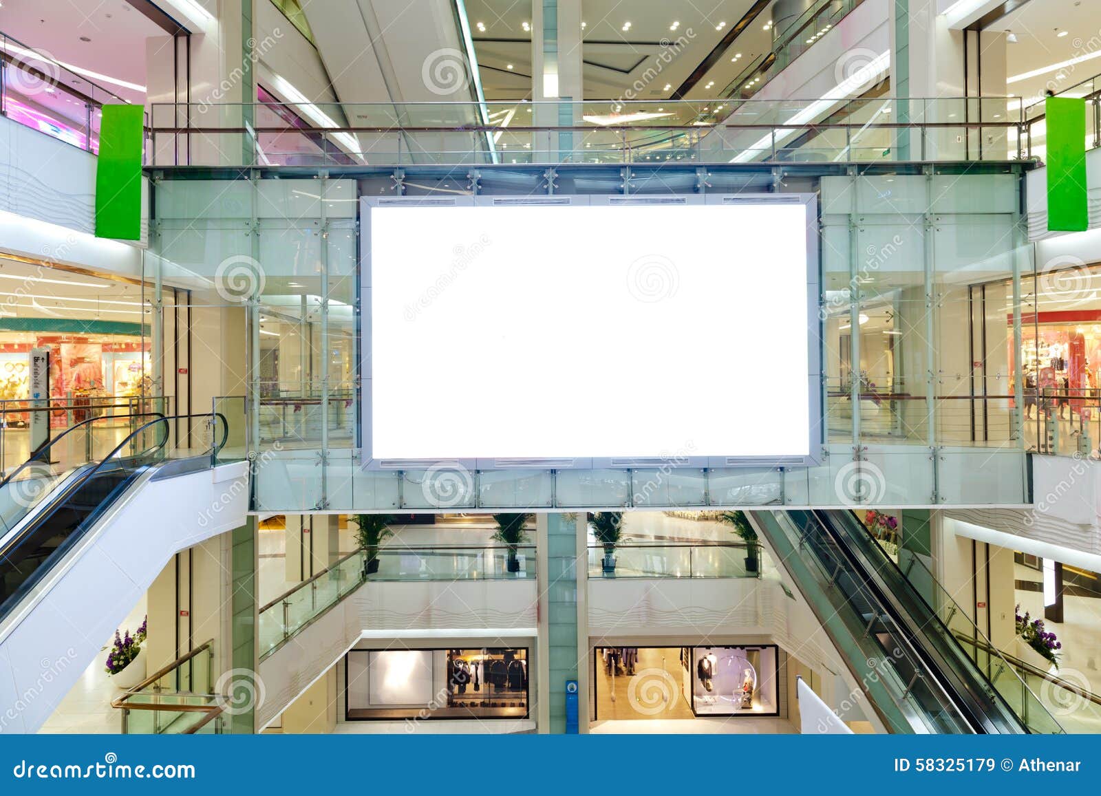 Interior of a Shopping Mall Stock Image - Image of building, blank ...
