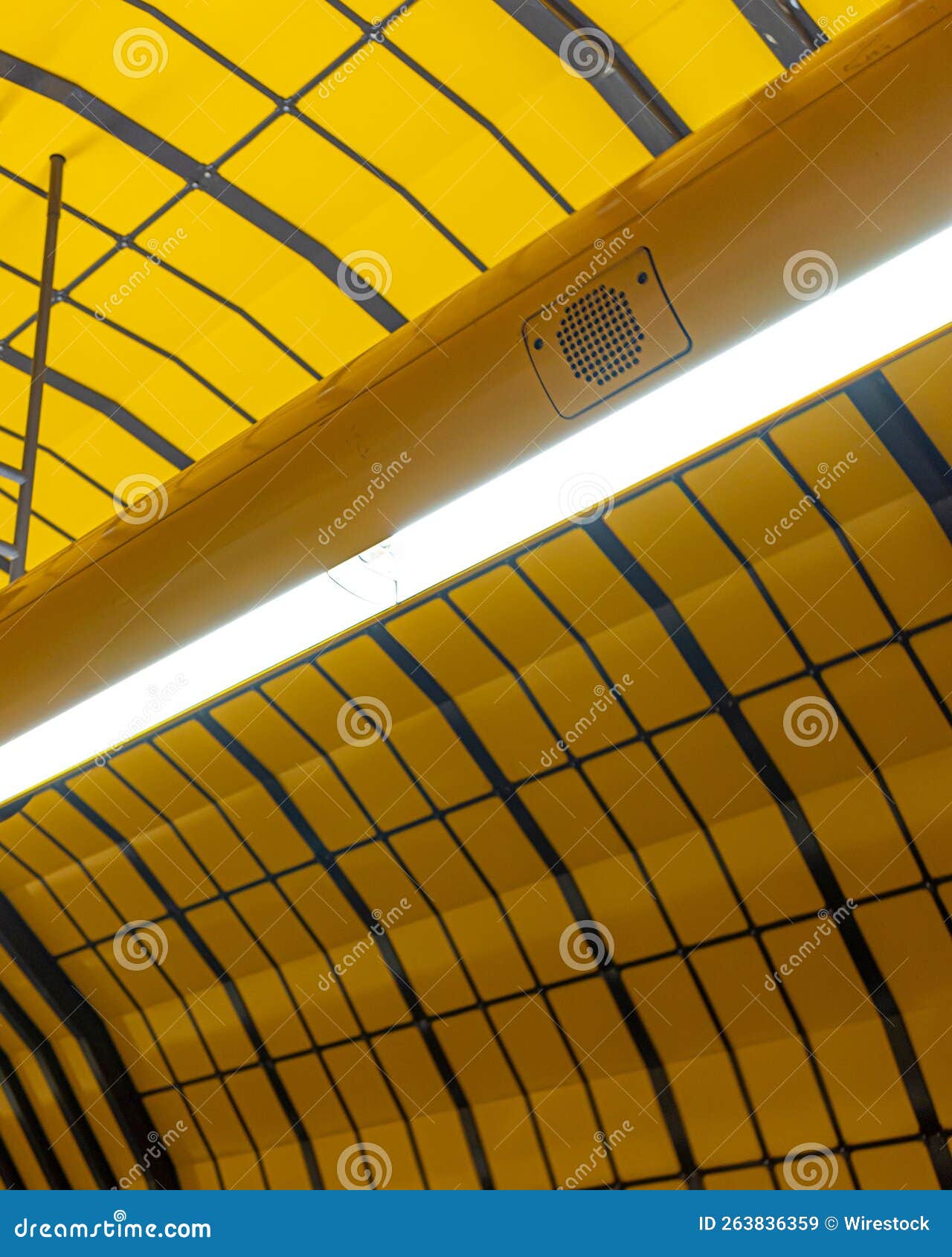 Interior Shot of the Audio Speaker Output System Indoors at a Yellow ...