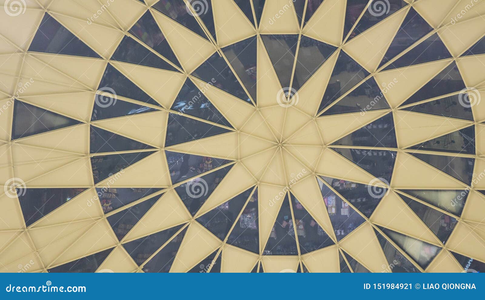 Interior Shot of the Circle Pattern Ceiling in the Shopping Mall ...