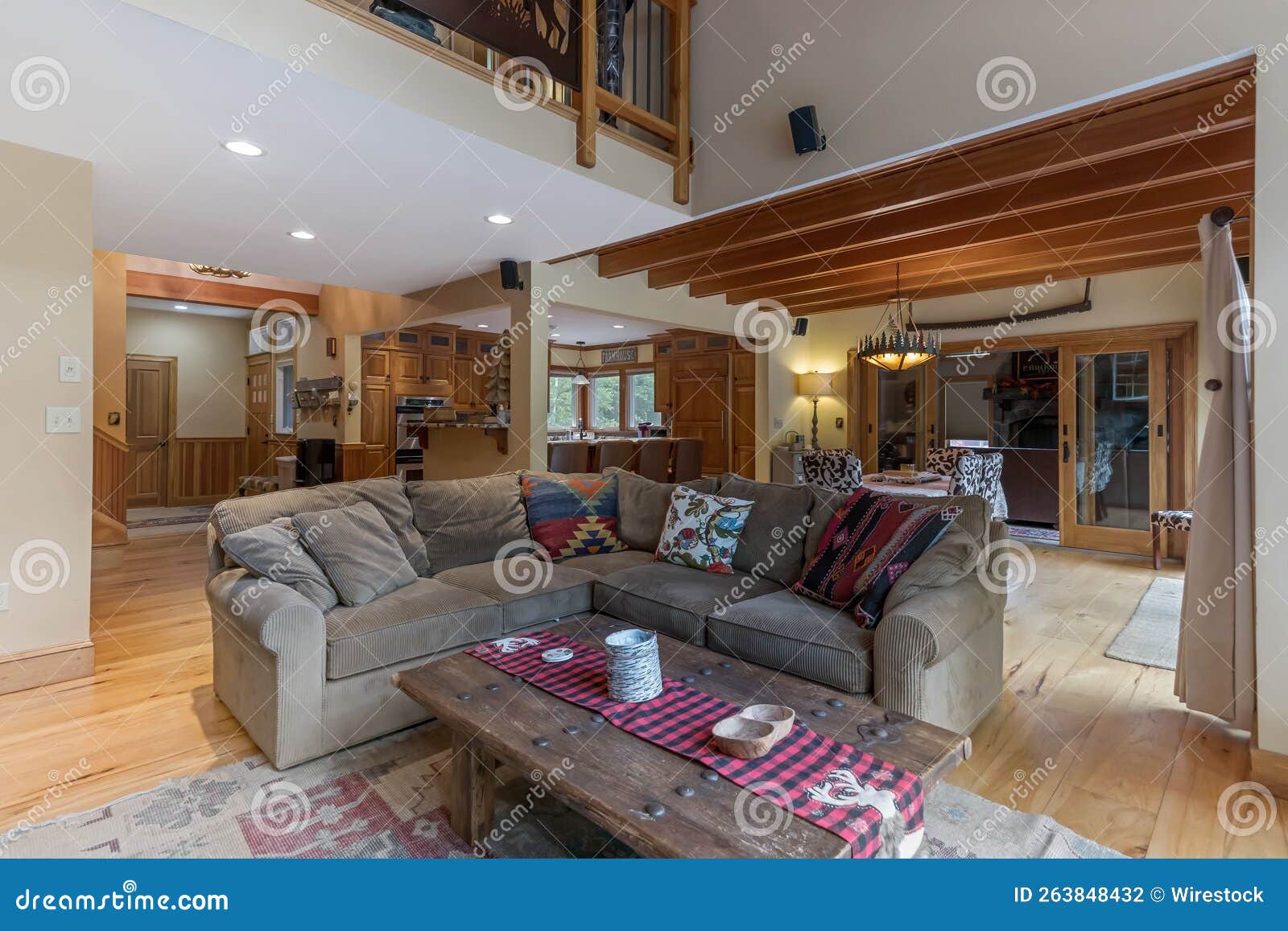 Interior Shot of a Cozy Living Room. Stock Photo - Image of furniture ...
