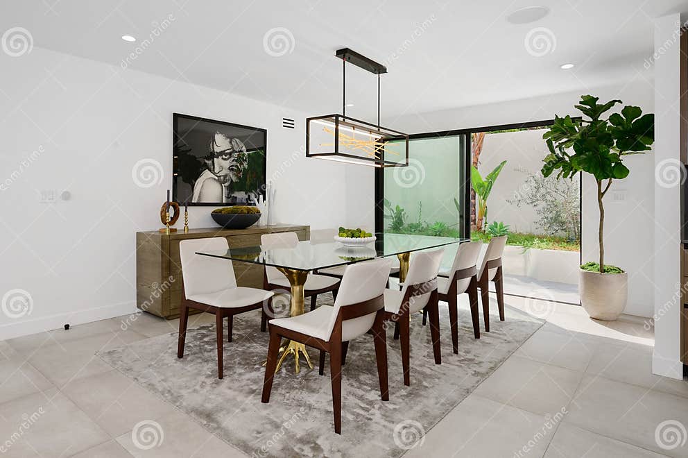Interior Shot of a Kitchen of a Luxury Home Stock Image - Image of ...
