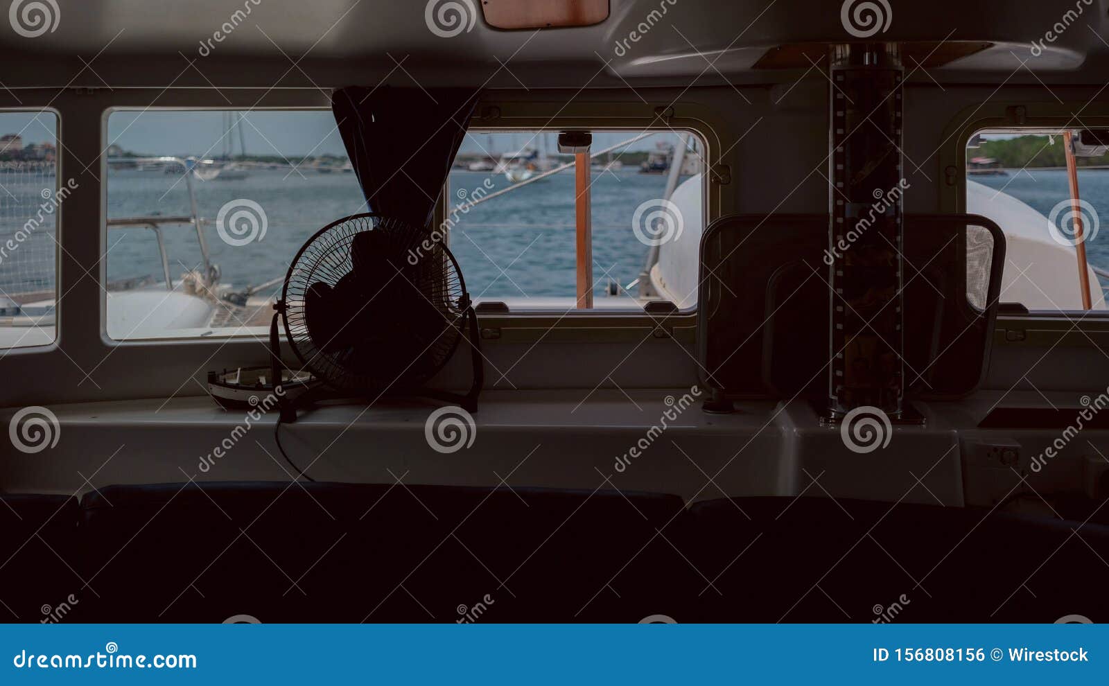 Interior Shot of a Large Cruise Ship Windows in a River Stock Photo ...