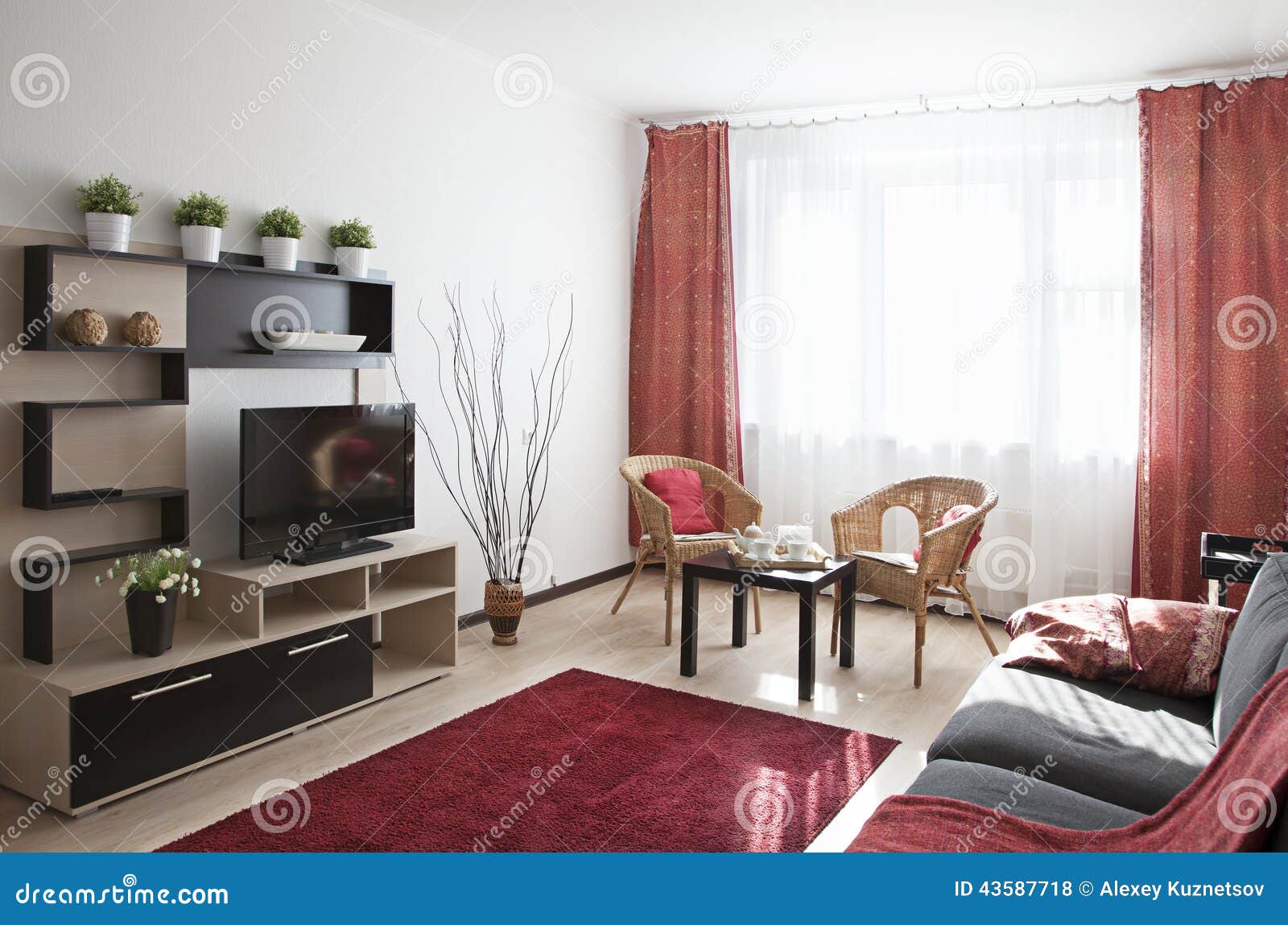 Interior Shot of a Modern Living Room Stock Photo - Image of horizontal ...