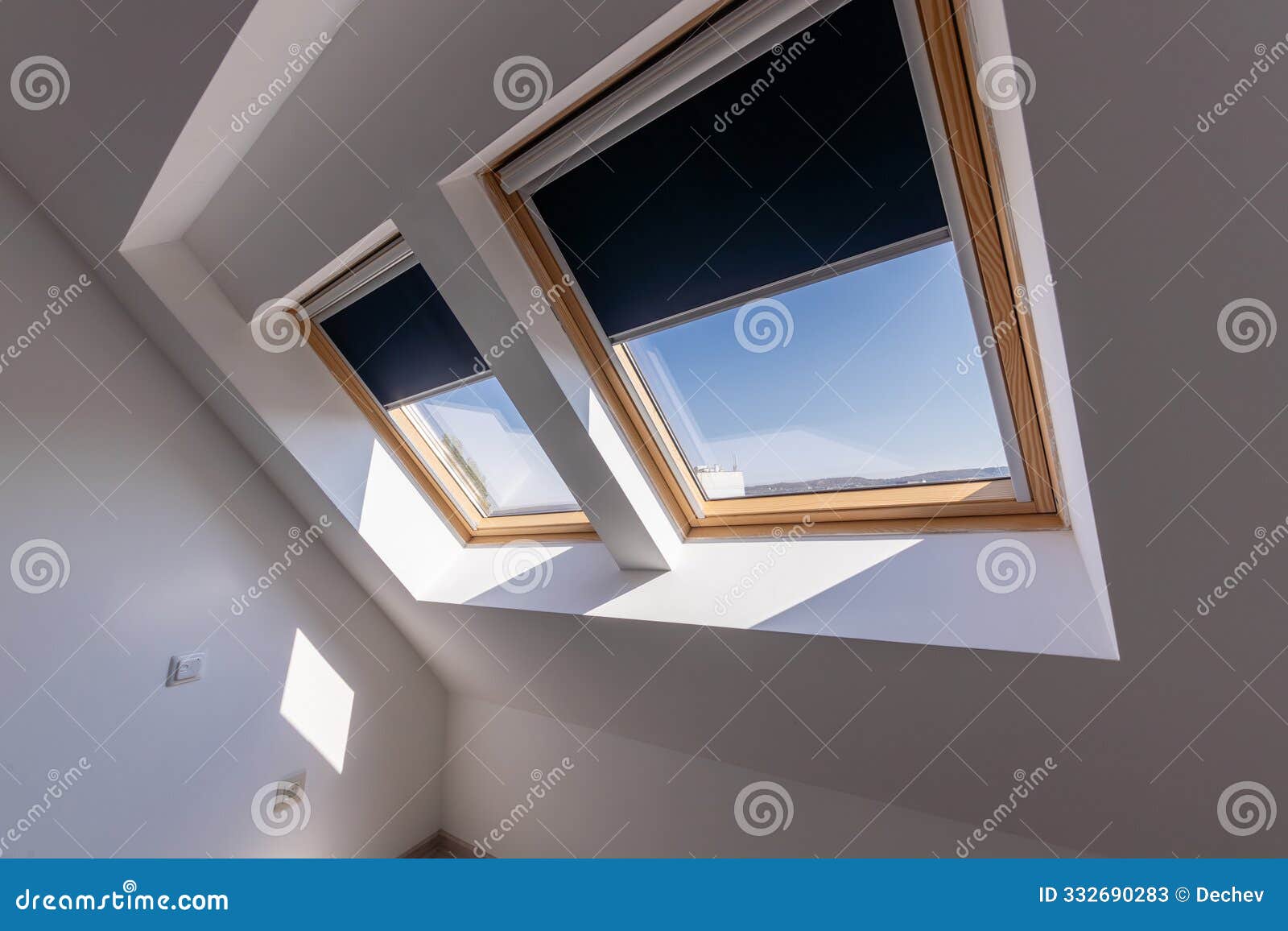 Interior Shot of a Roof Windows. Dormer Windows. Roof Windows, Skylight ...