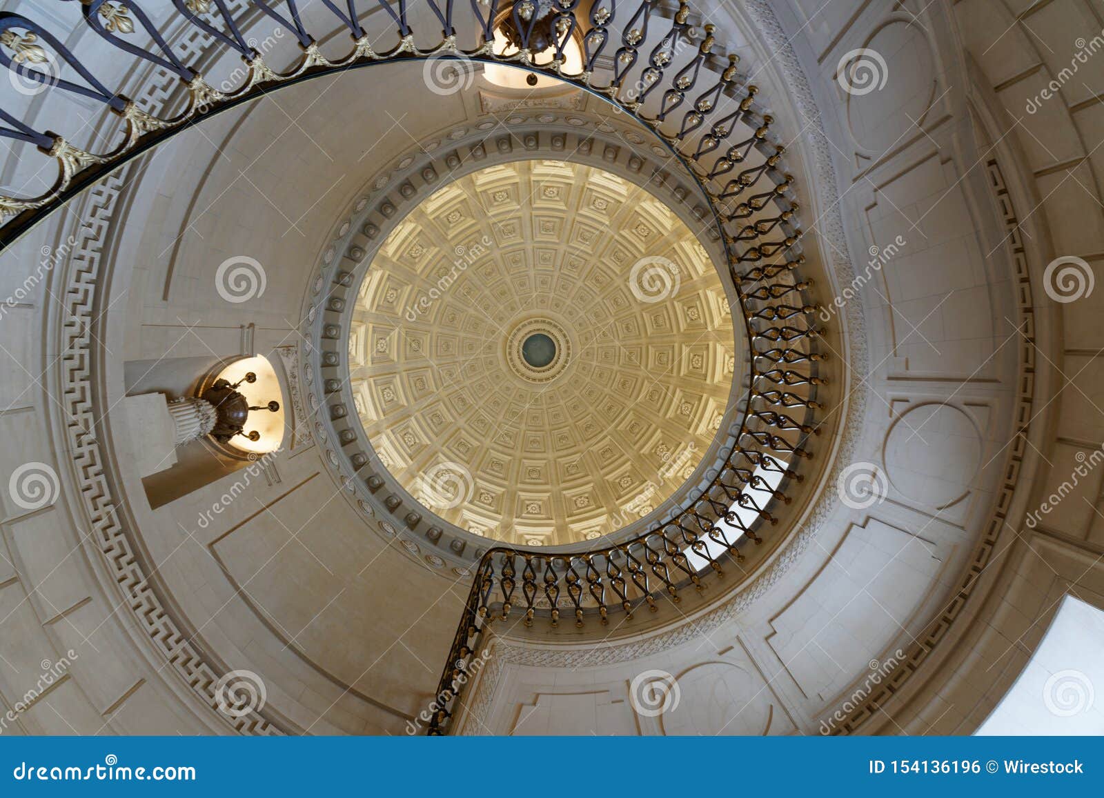 Interior Shot of Spiral Stairs with a Sculpted Ceiling Editorial Photo ...
