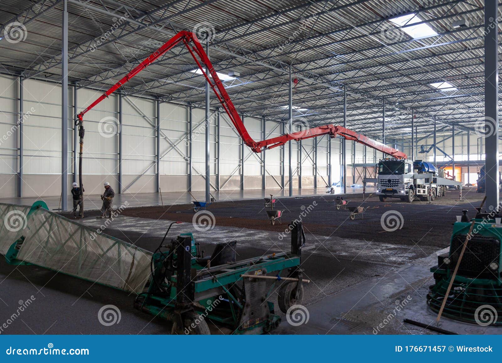 Interior Shot of a Warehouse Being Built Editorial Photography - Image ...