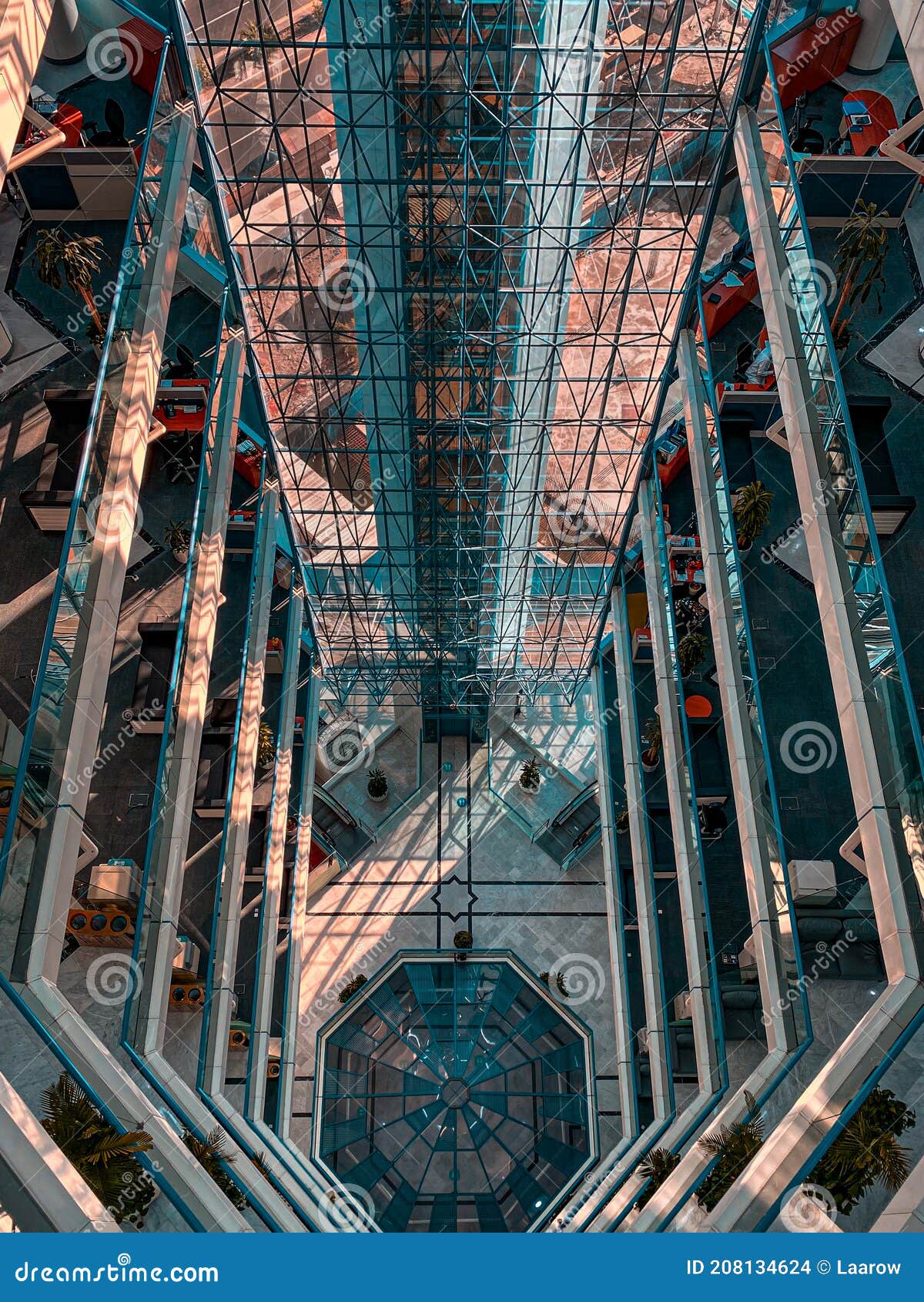 Interior of a Skyscrapper Building Stock Photo - Image of steel ...