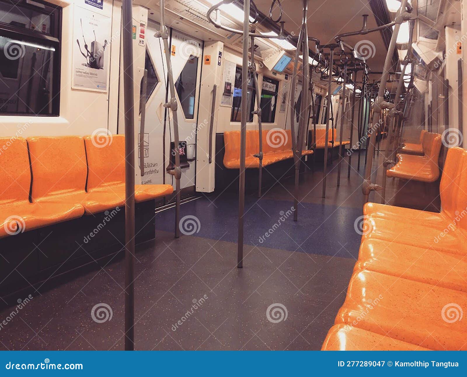 Interior of a SkyTrain stock image. Image of interior - 277289047