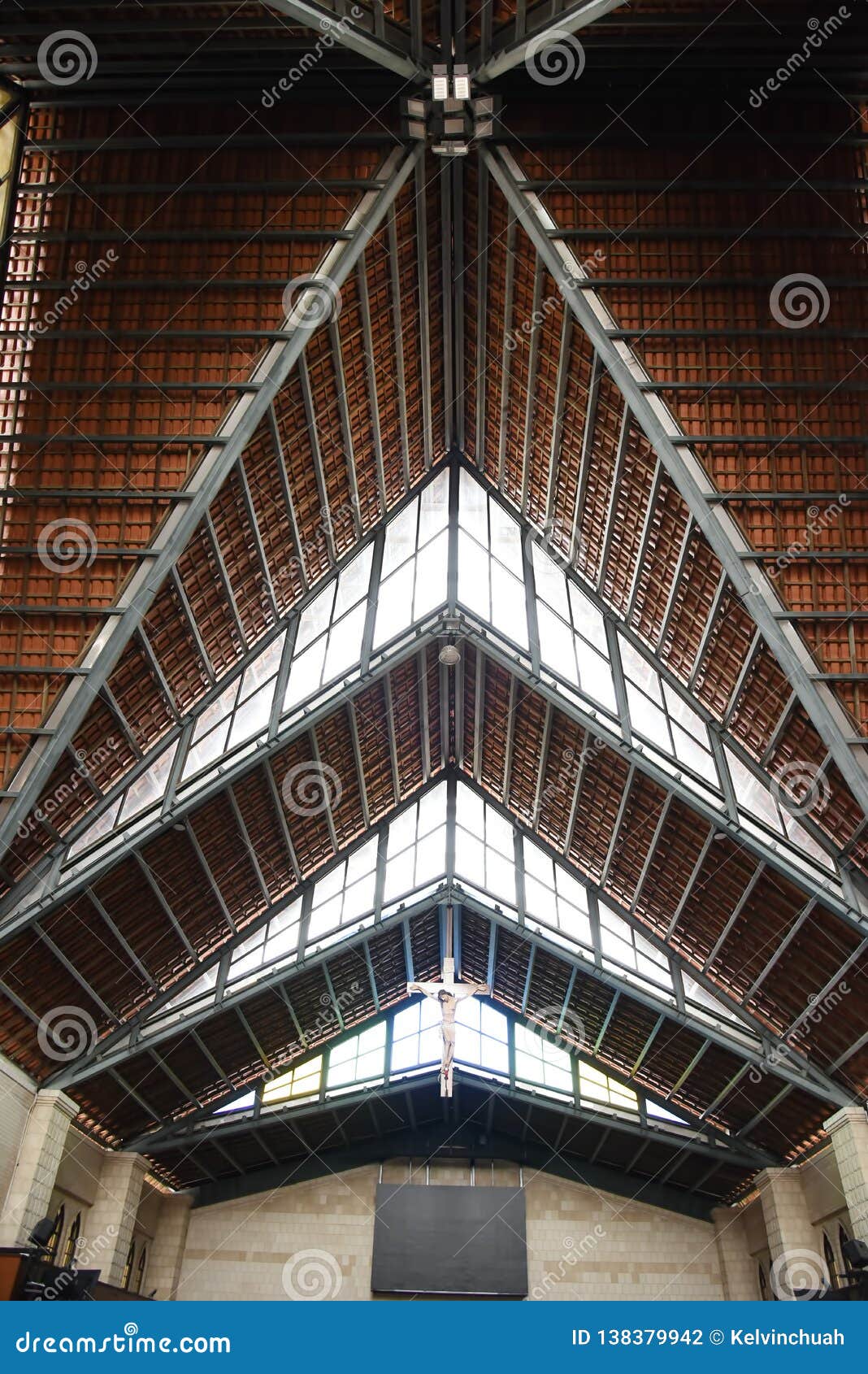 Small catholic church. stock photo. Image of small, background - 138379942