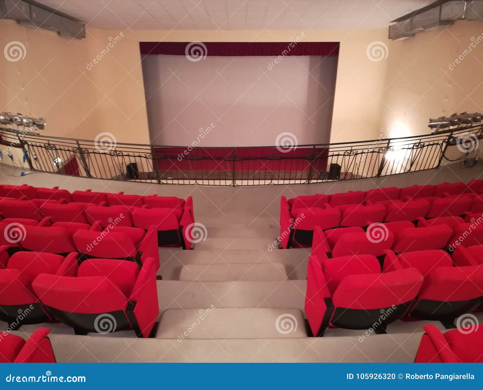 Interior of a small cinema stock photo. Image of public - 105926320