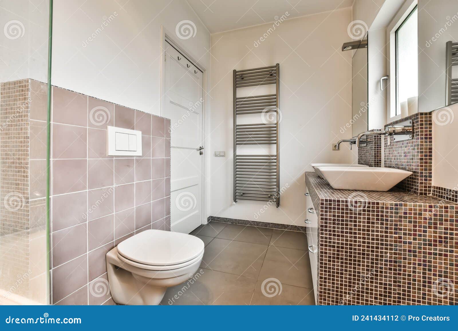 Small clean restroom stock photo. Image of home, inside - 241434112