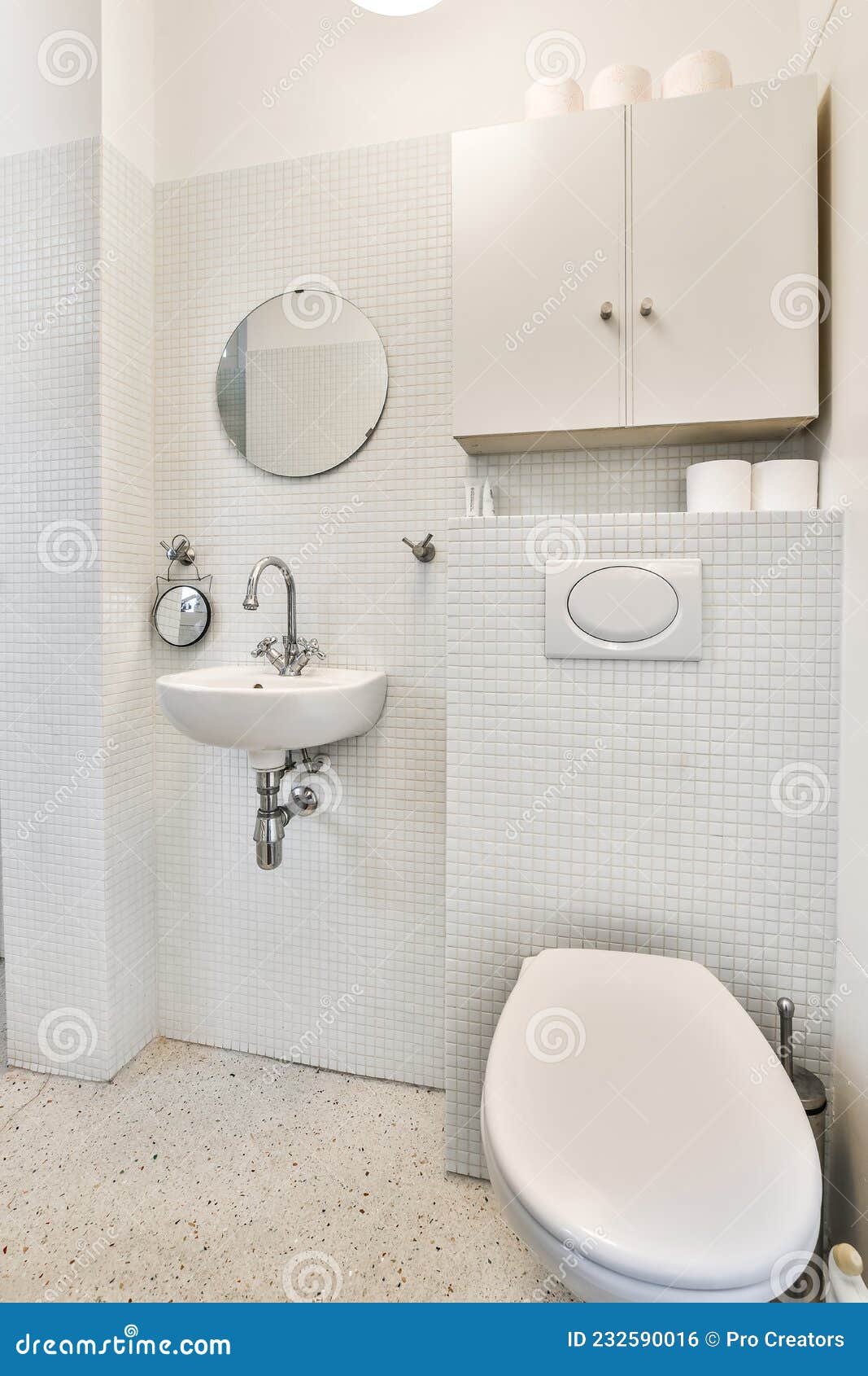 Small clean restroom stock photo. Image of design, room - 232590016