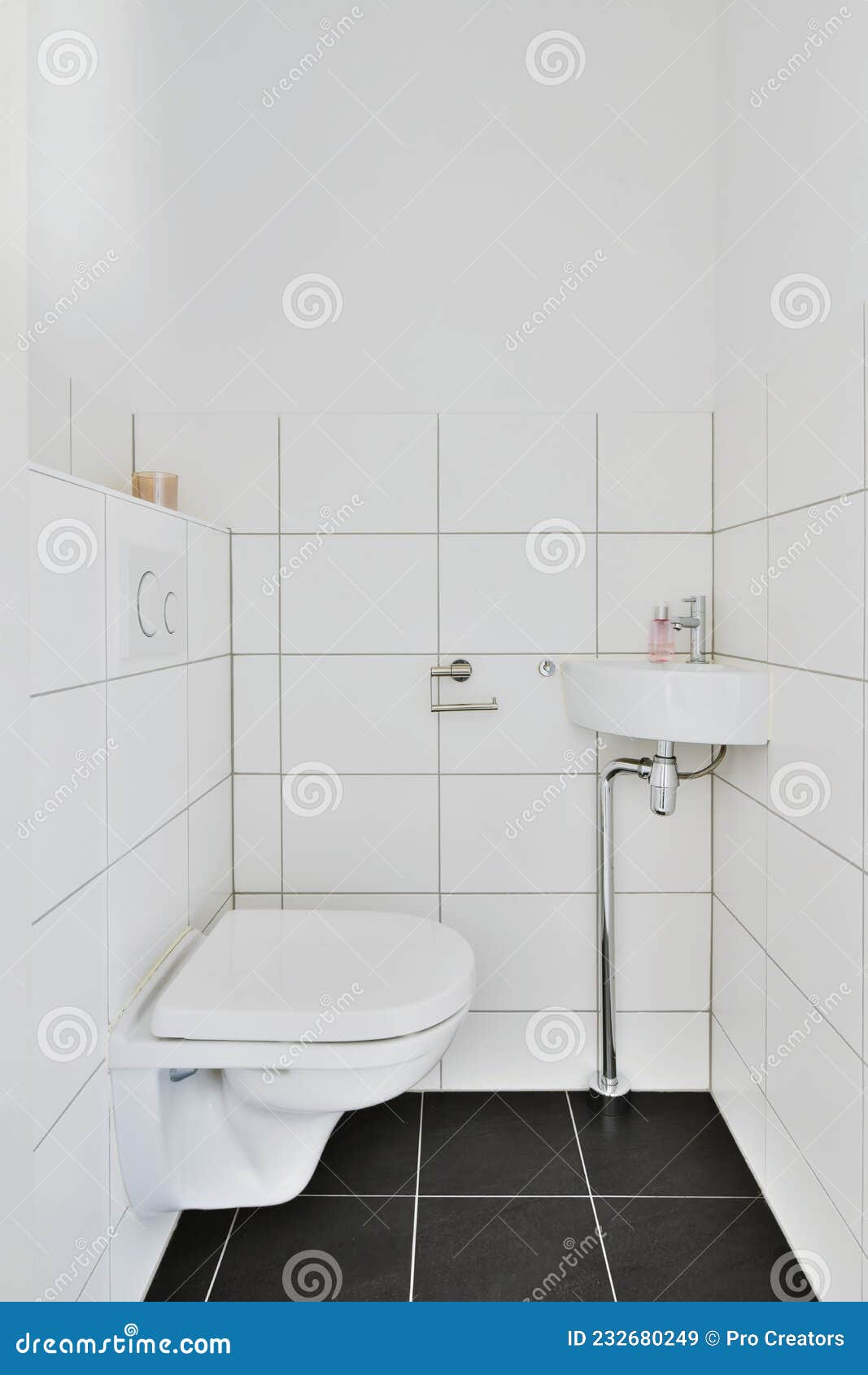 Small clean restroom stock image. Image of clean, decor - 232680249