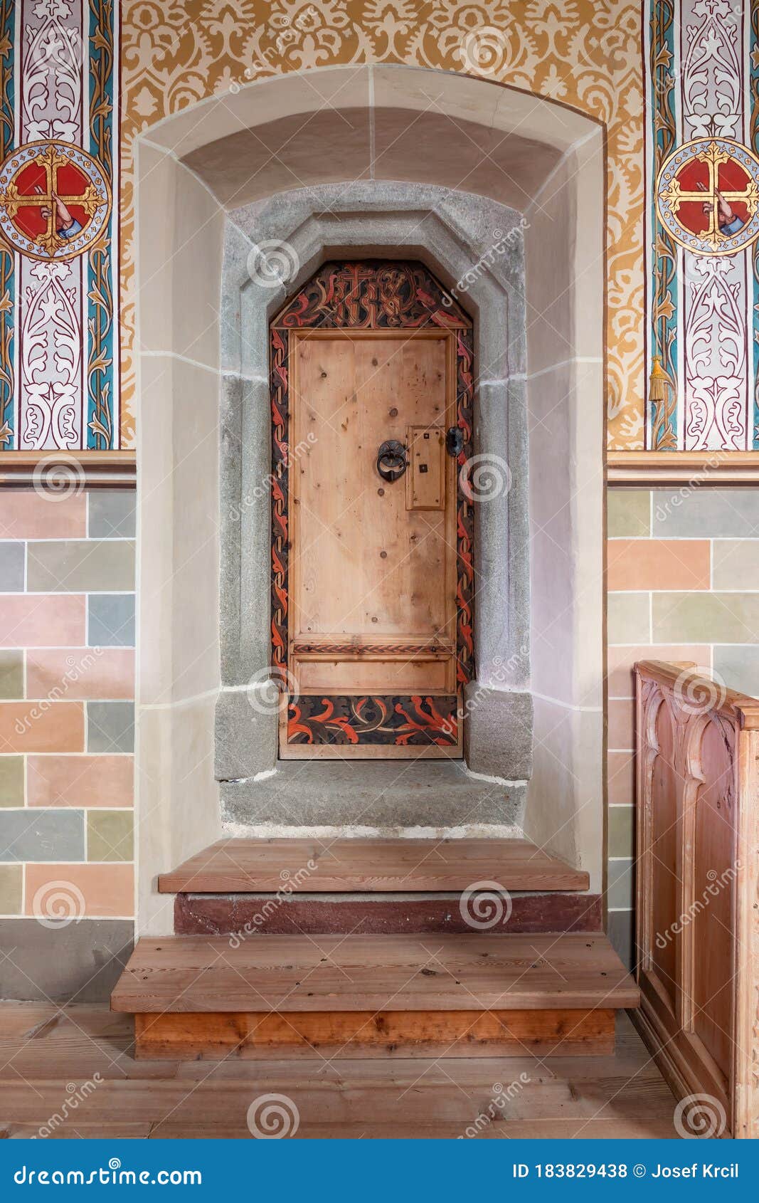 Interior of Small Gothic Chapel Stock Photo - Image of colorful ...