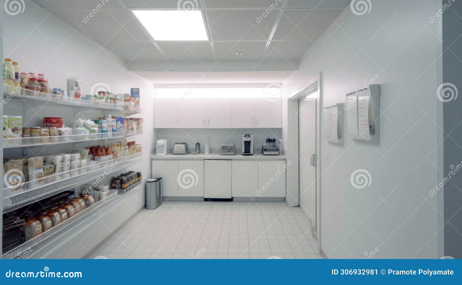 Interior of Small Office Pantry with a Modern Minimalist Touch Stock ...