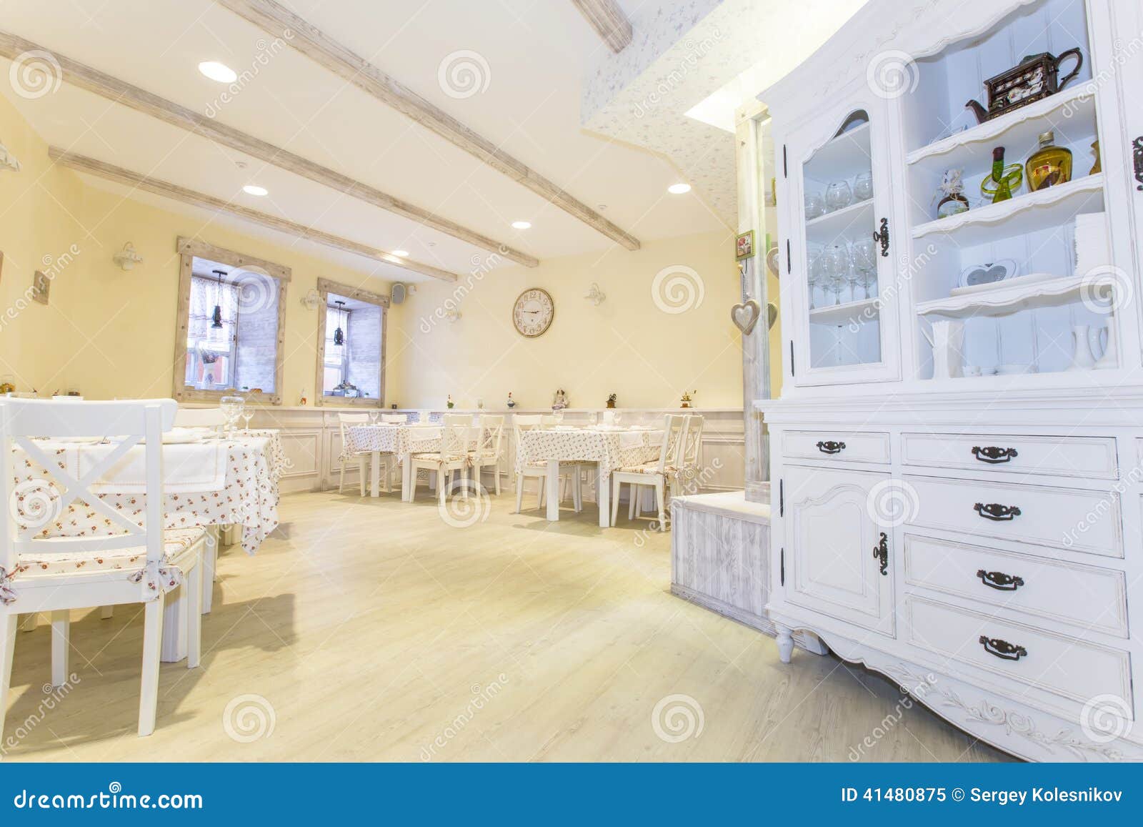 Interior of a Small Restaurant Stock Image - Image of country, tavern ...