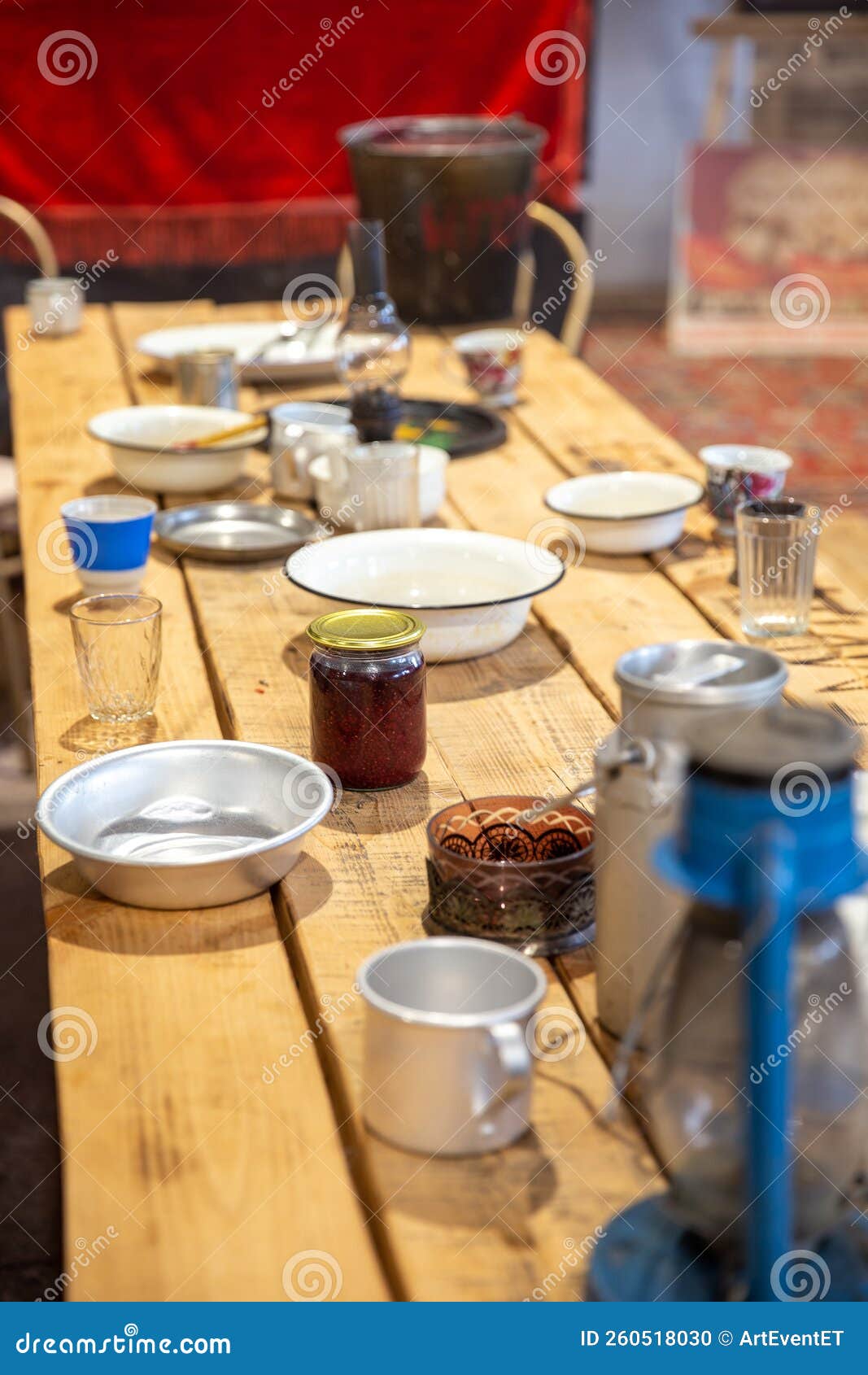 Interior of Soviet Dining Room in Style of the 30s of the Twentieth ...