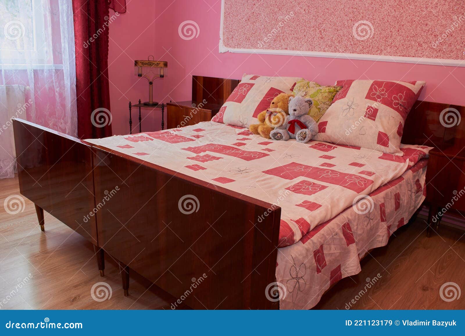 Retro Bedroom,interior of a Soviet-era Bedroom with a Lacquered Folding ...