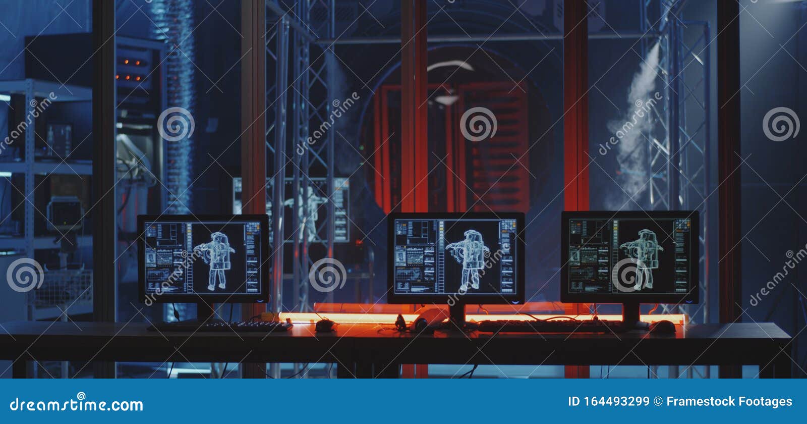 Interior of a Space Laboratory Stock Image - Image of preflight ...