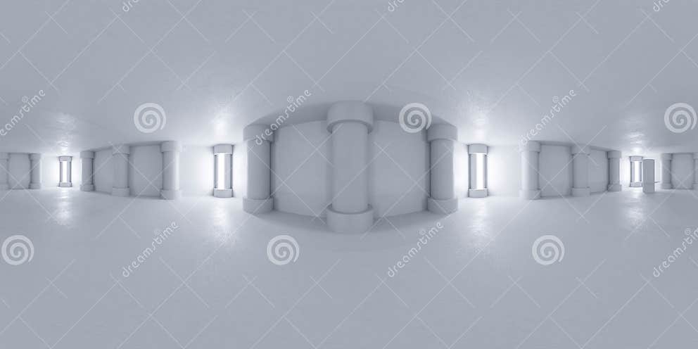 The Interior of a Room with Multiple White Walls 360 Panorama Vr ...