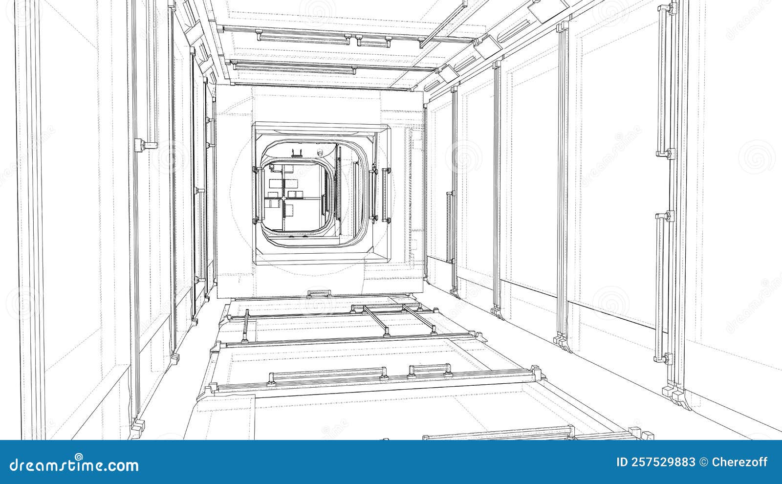 Interior of the Space Station. Vector Stock Vector - Illustration of ...