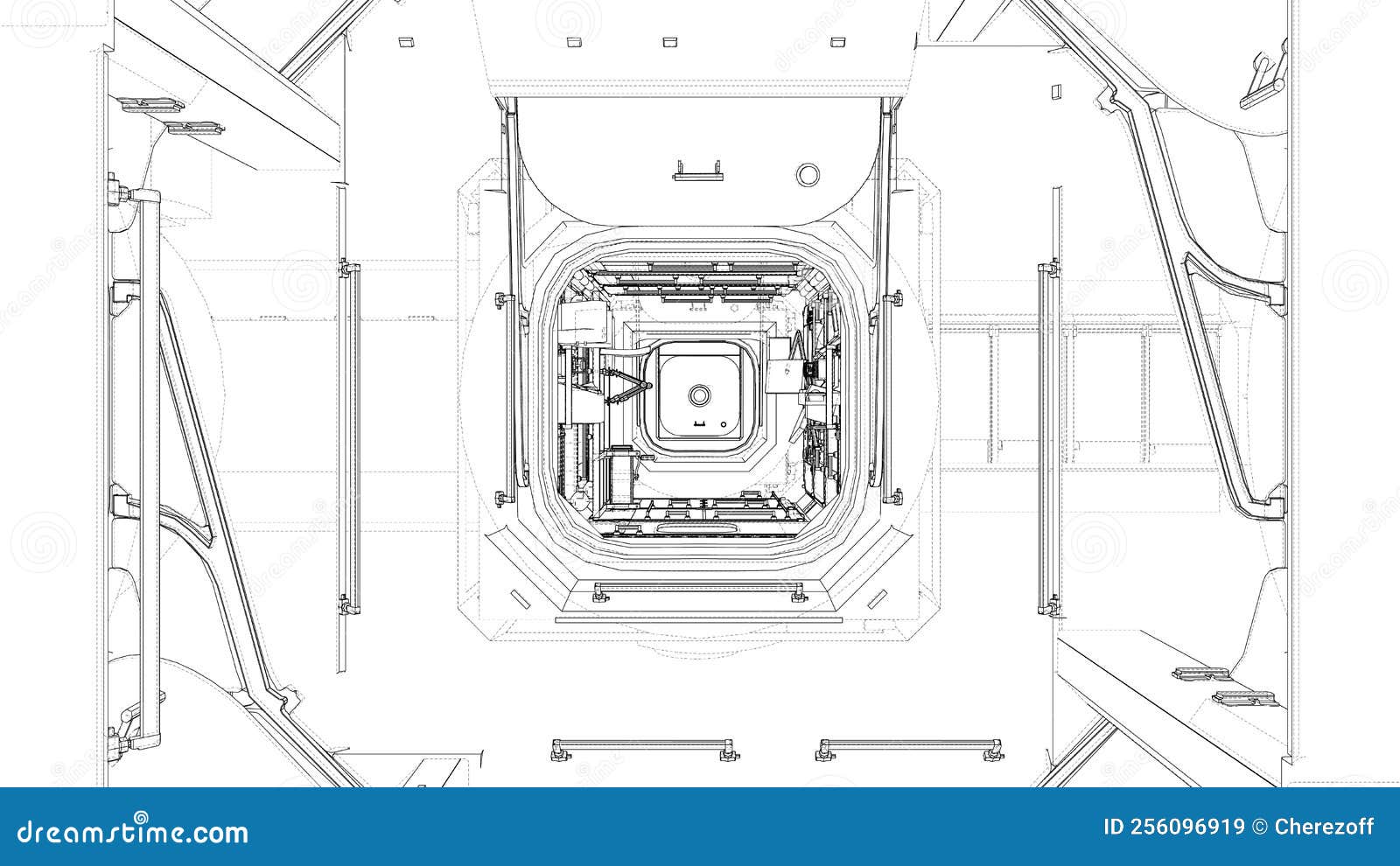 Interior of the Space Station. Vector Stock Vector - Illustration of ...