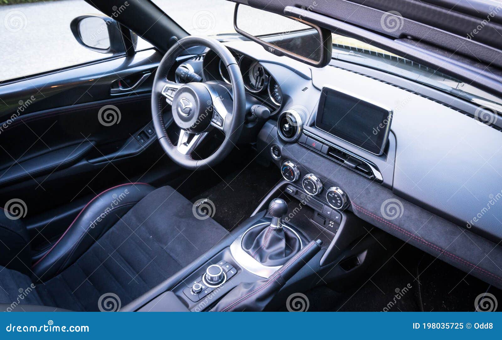 Interior in a Sports Car Seen from Above Editorial Image - Image of ...