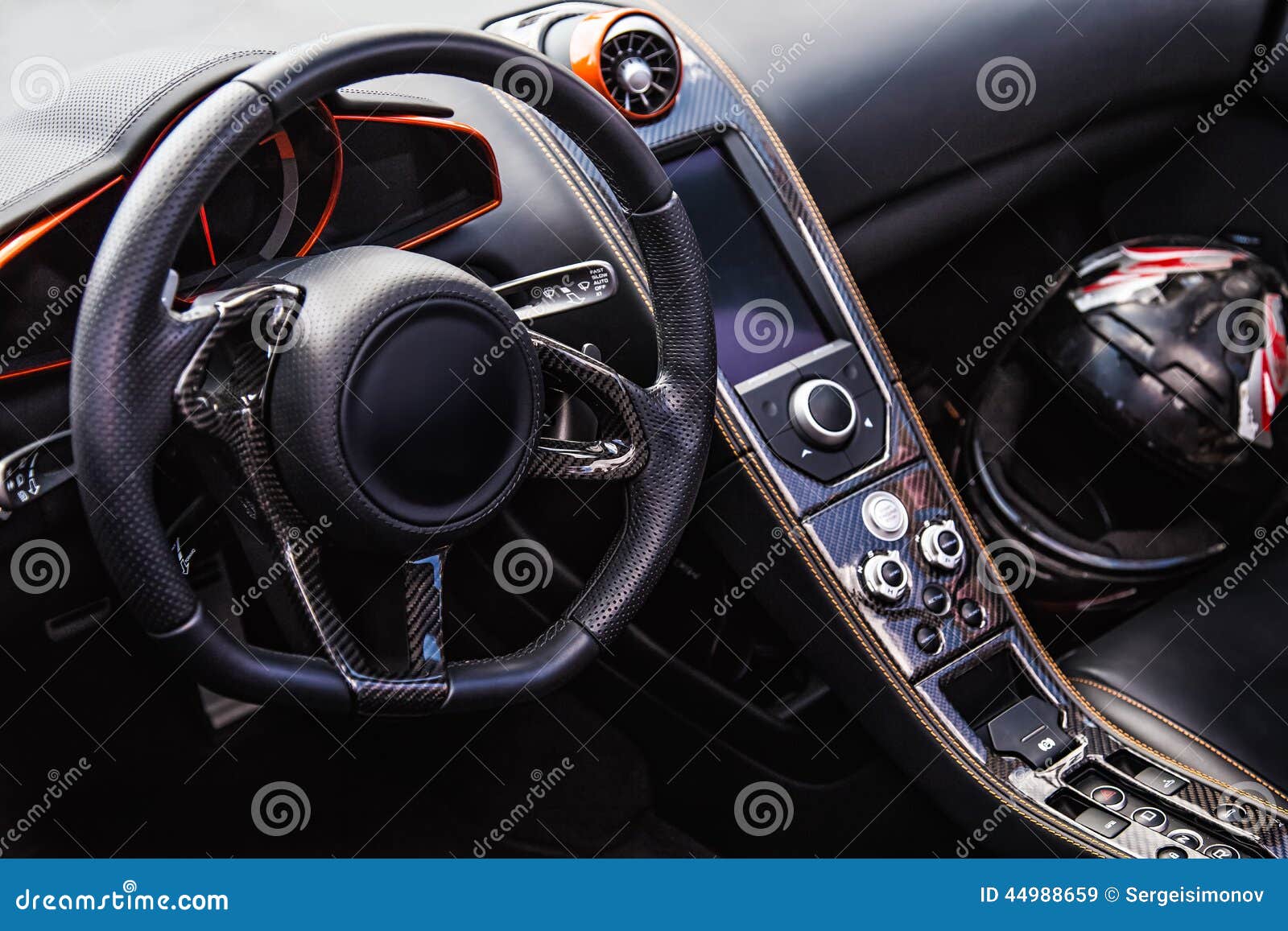 Interior of the sports car stock image. Image of inside - 44988659