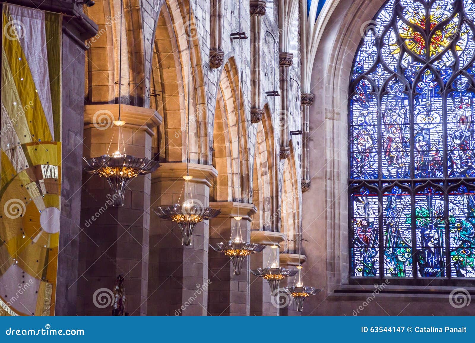 Interior of St Giles Cathedral, Edinburgh, Detail Editorial Photography ...