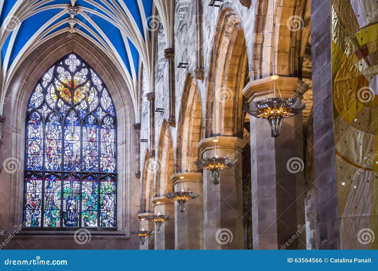 Interior of St Giles Cathedral, Edinburgh, Detail Editorial Photo ...